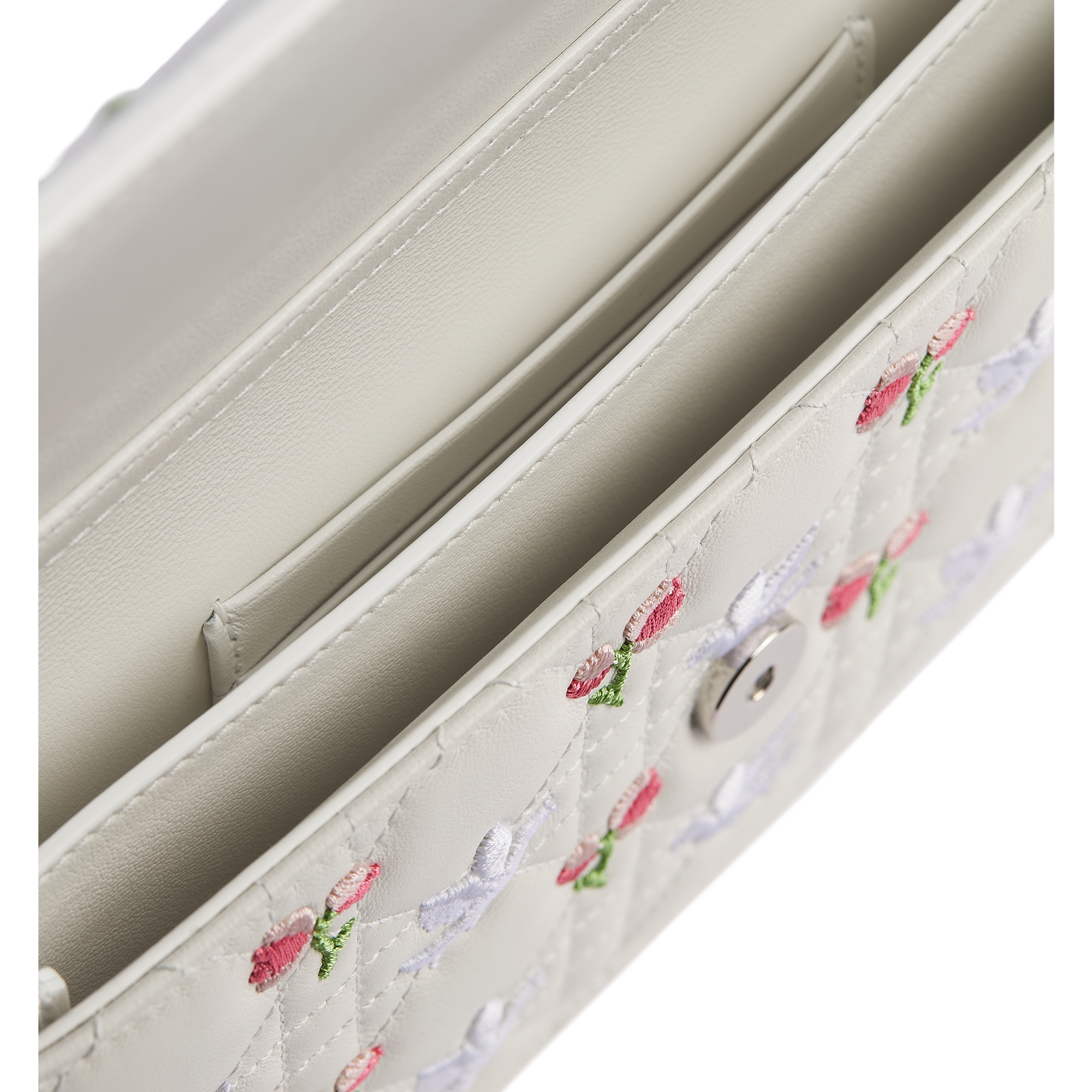 Dioramour My Dior Mini Bag White Cannage Lambskin Embroidered with ...