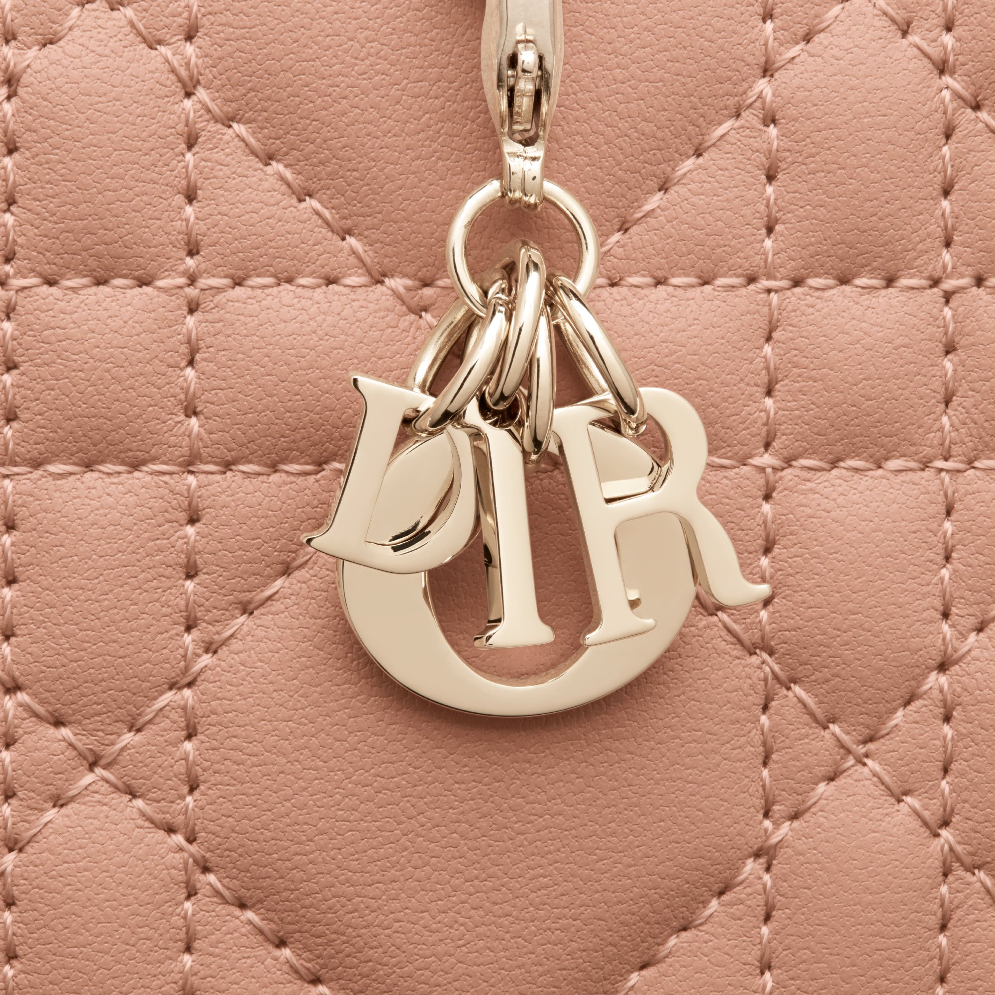 Small Lady Dior Voyageur Coin Purse Rose des Vents Cannage Lambskin | DIOR