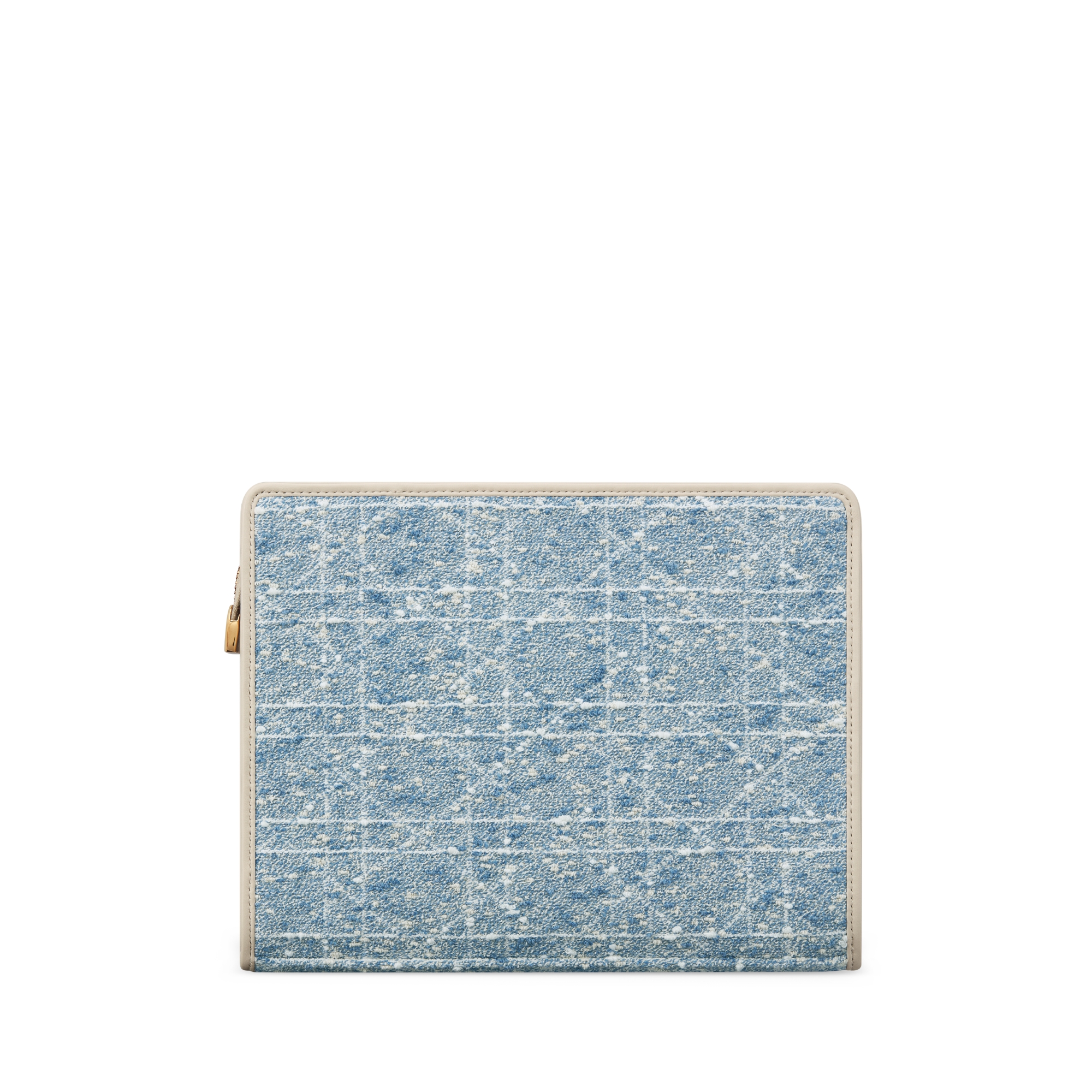 30 Montaigne Dea Pouch Celestial Blue Tweed with White Cannage Motif | DIOR