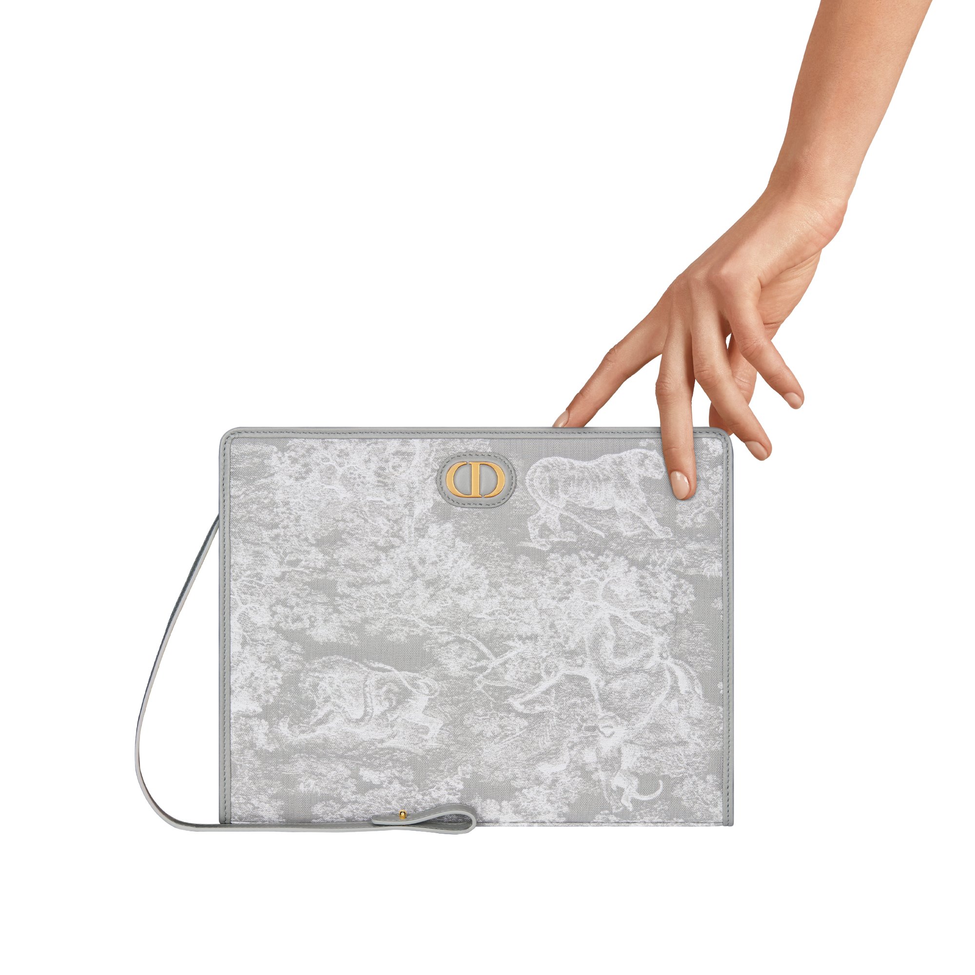 30 Montaigne Dea Pouch Gray Toile de Jouy Reverse Jacquard | DIOR