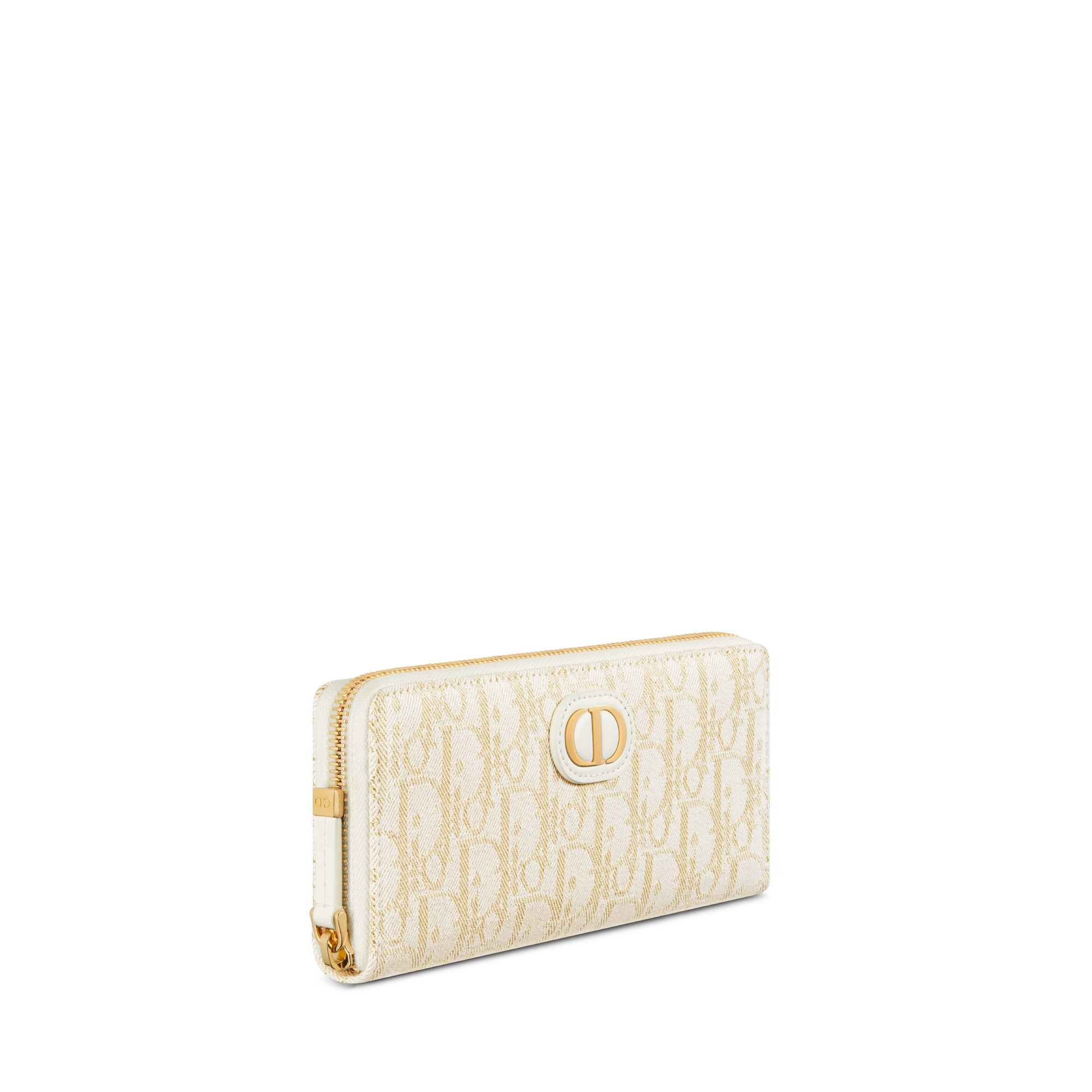 30 Montaigne Voyageur Slim Wallet Gold-Tone Dior Oblique Jacquard | DIOR