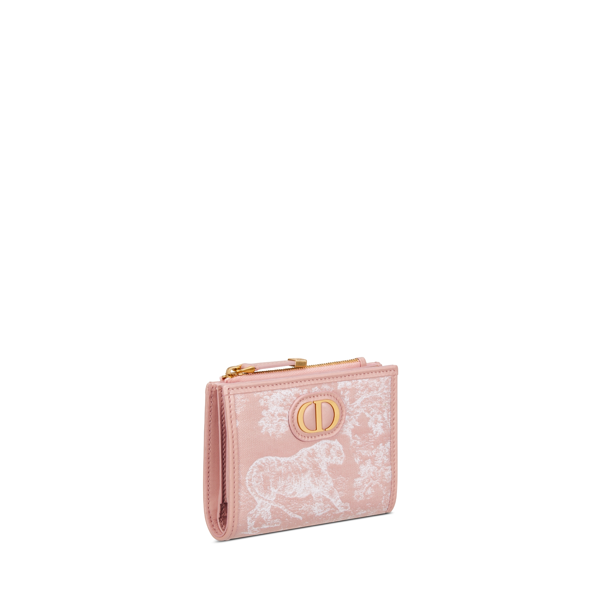 30 Montaigne Dahlia Wallet Pink Toile de Jouy Reverse Jacquard | DIOR