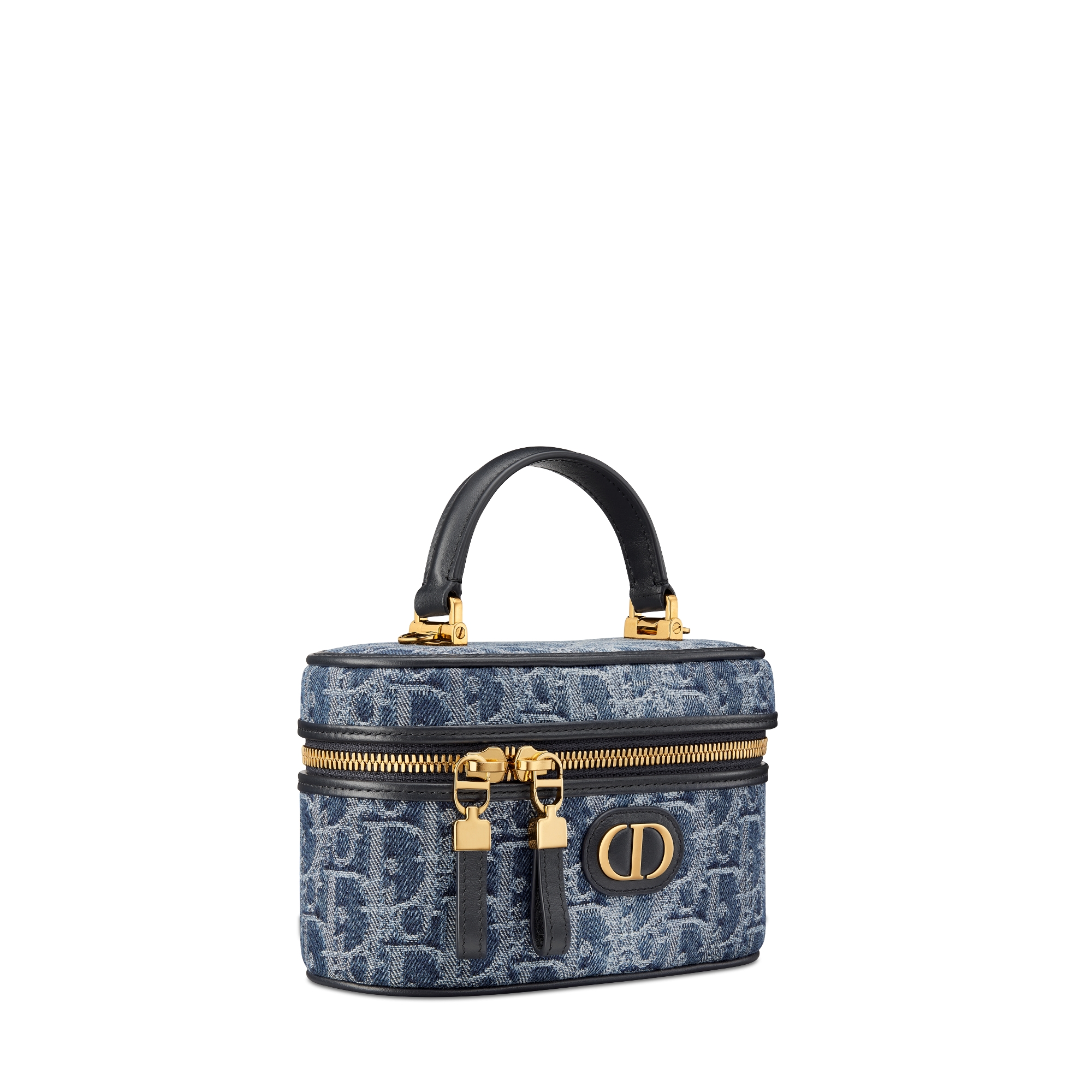 30 Montaigne Mini Vanity Case Blue Denim Dior Oblique Jacquard | DIOR