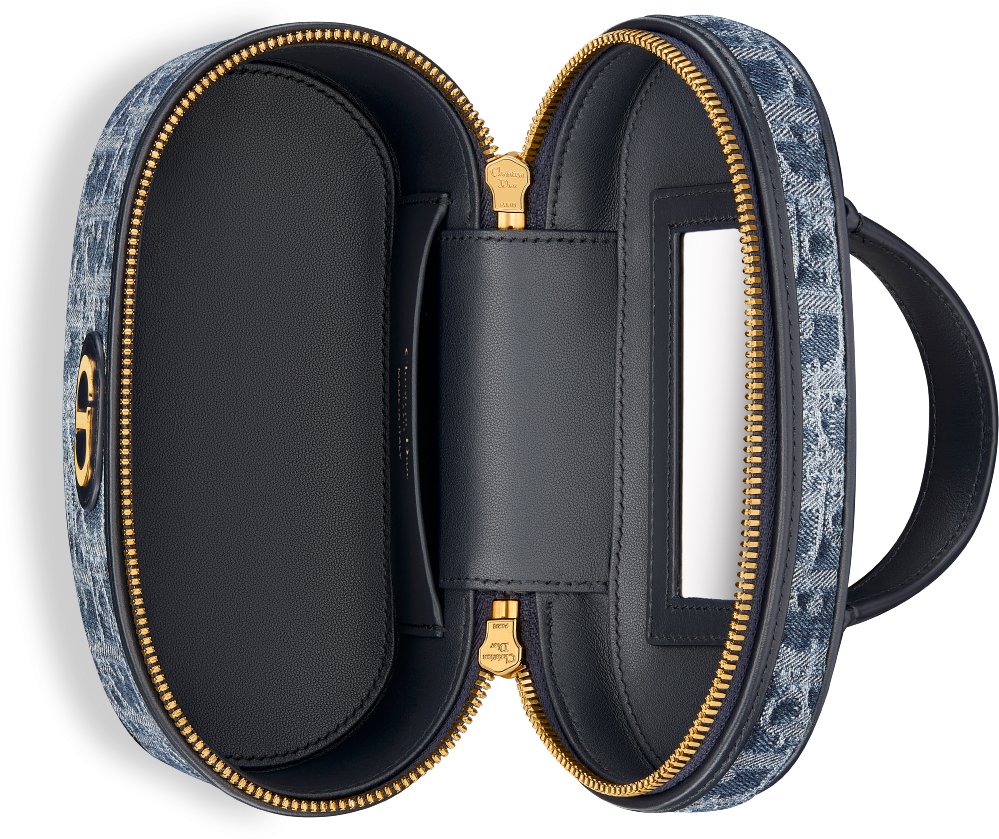 30 Montaigne Mini Vanity Case Blue Denim Dior Oblique Jacquard | DIOR