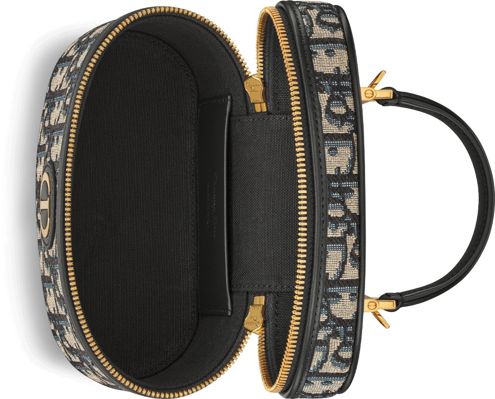 30 Montaigne Mini Vanity Case Blue Dior Oblique Jacquard | DIOR