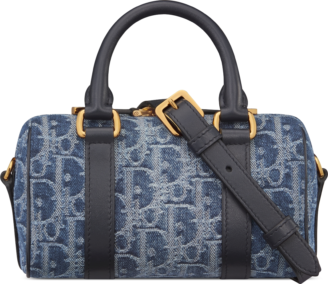 กระเป๋า Mini Dior Groove 16 ผ้าแจ็กการ์ดเดนิม Dior Oblique สีน้ำเงิน | DIOR