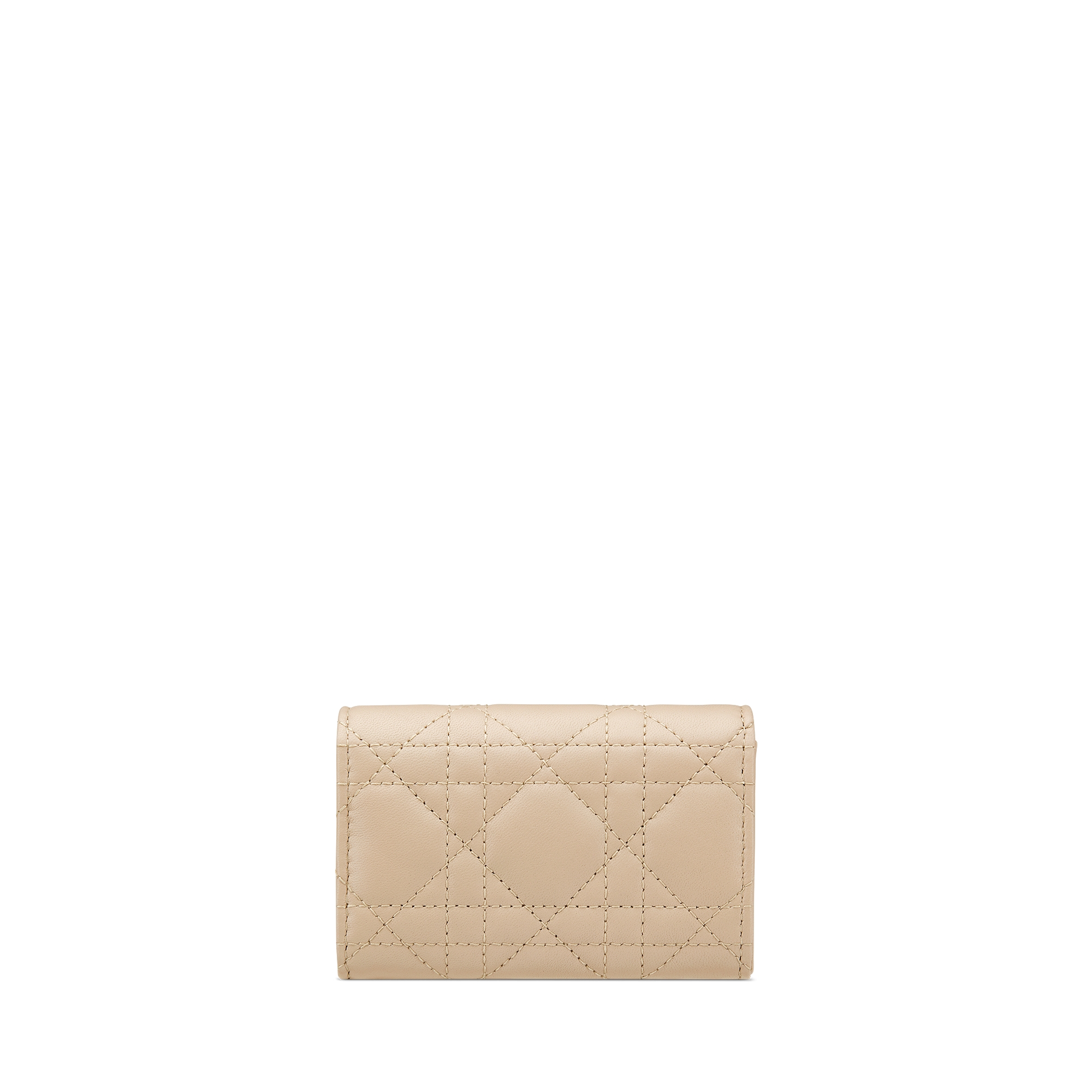 Dior Jolie Glycine Wallet Powder Beige Cannage Lambskin | DIOR