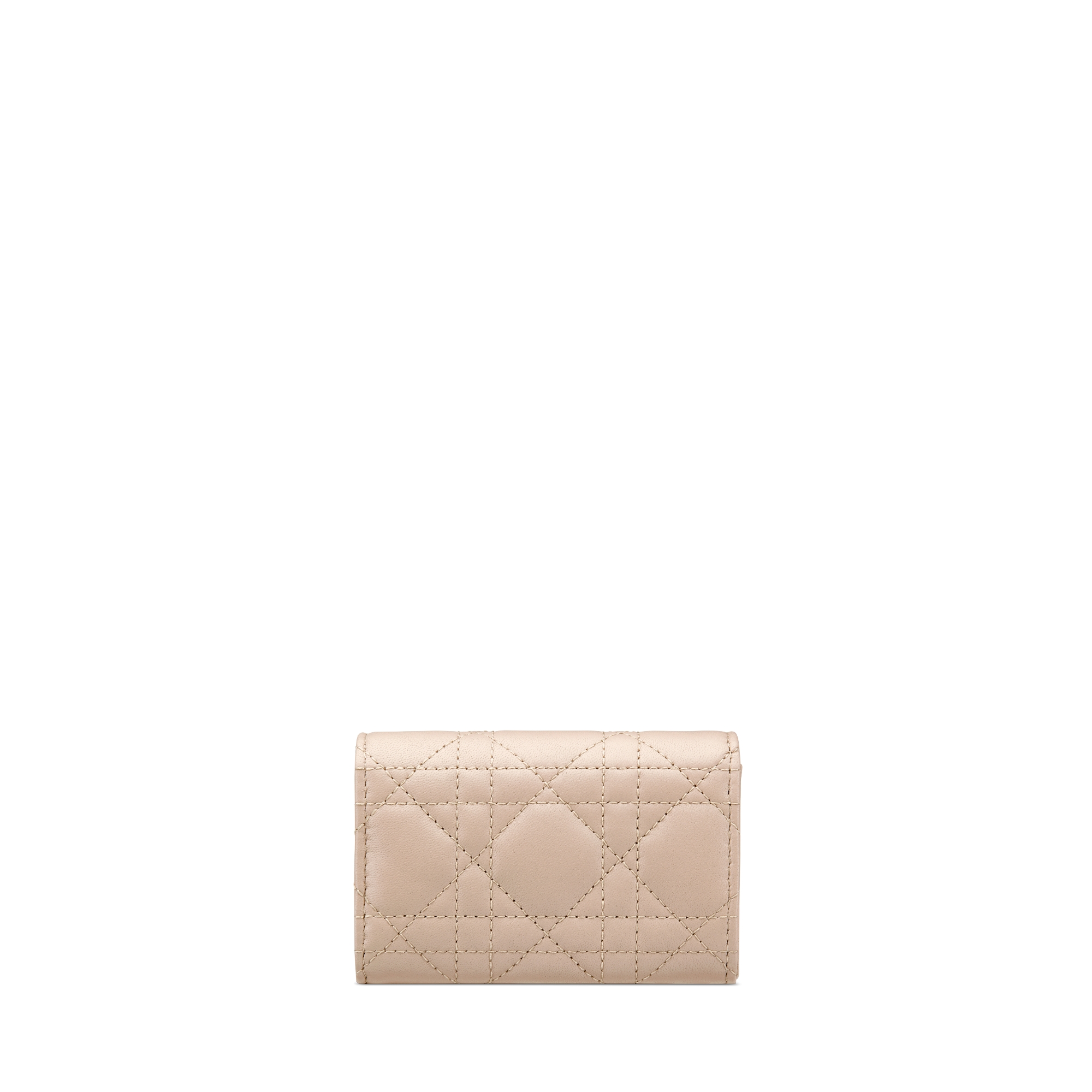 Dior Jolie Glycine Wallet Powder Beige Cannage Lambskin | DIOR