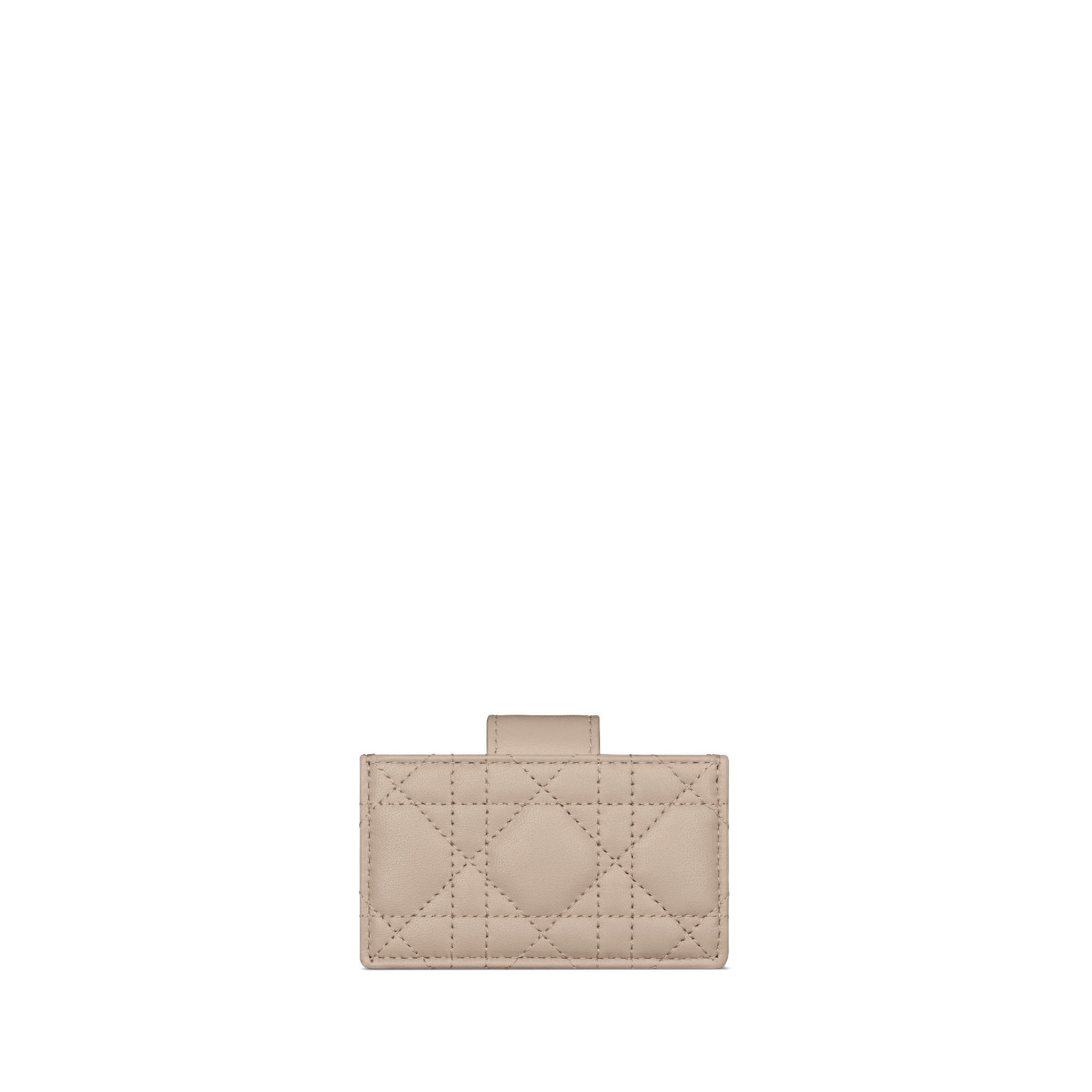 Dior Jolie Jasmine Card Holder Powder Beige Cannage Lambskin | DIOR