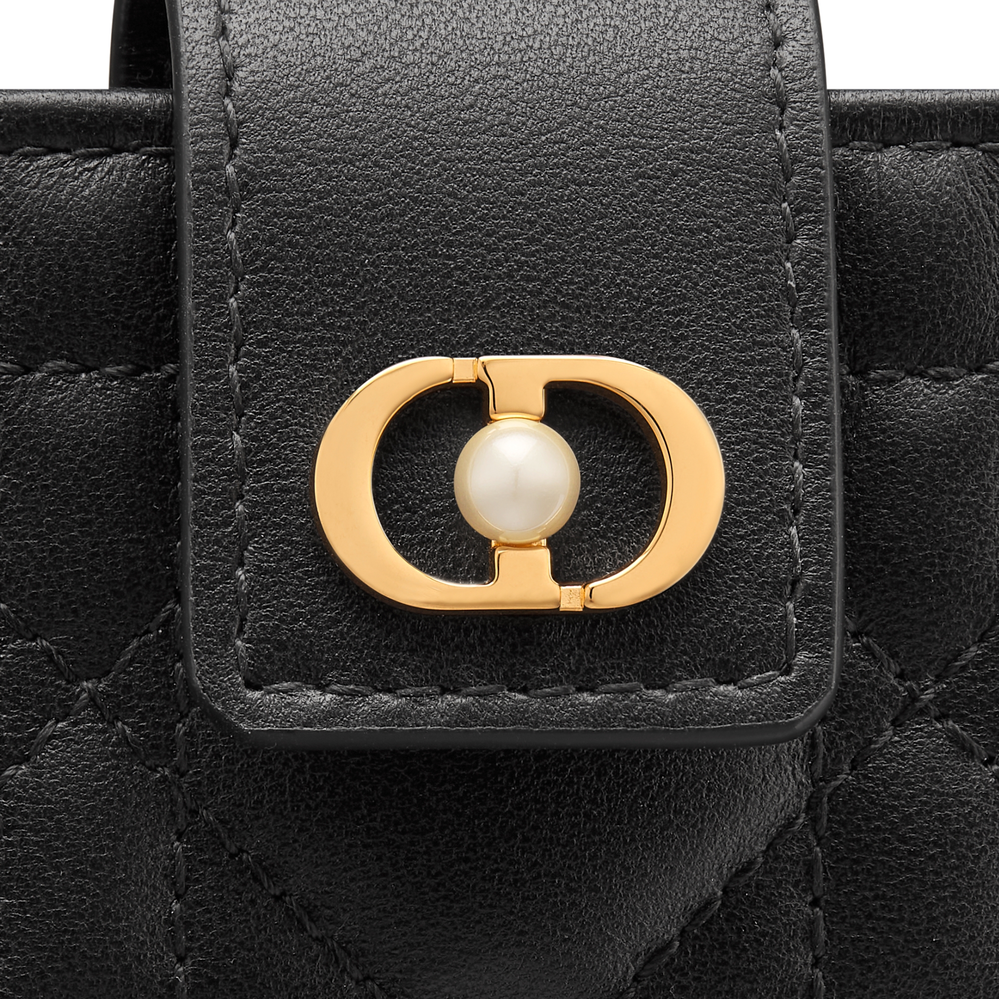 Dior Jolie Jasmine Card Holder Black Cannage Lambskin | DIOR