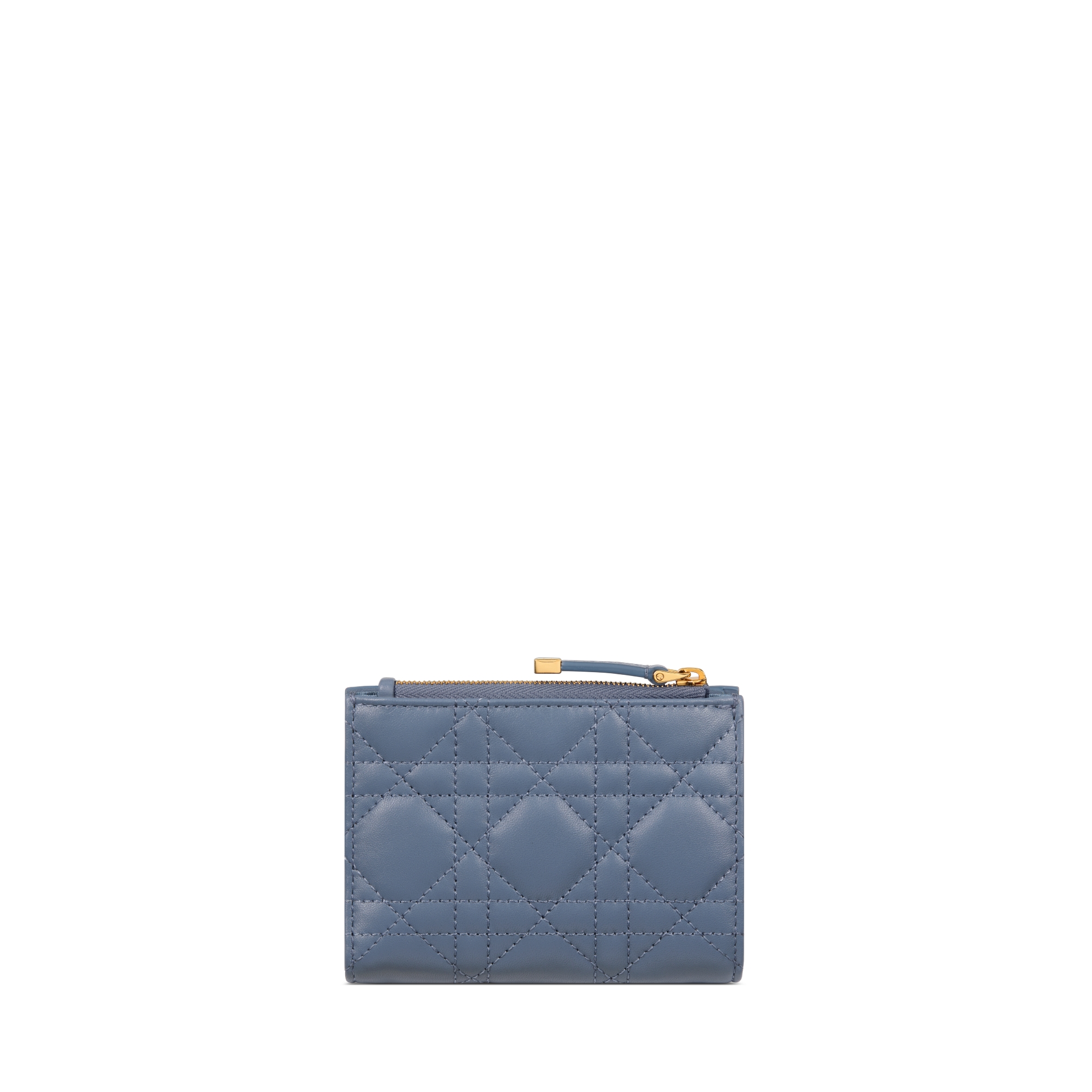 Dior Jolie Dahlia Wallet Denim Blue Cannage Lambskin | DIOR