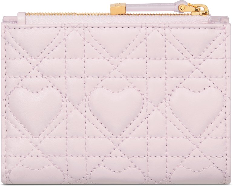 Dioramour Dior Jolie Dahlia Wallet Pale Pink Cannage Lambskin with ...