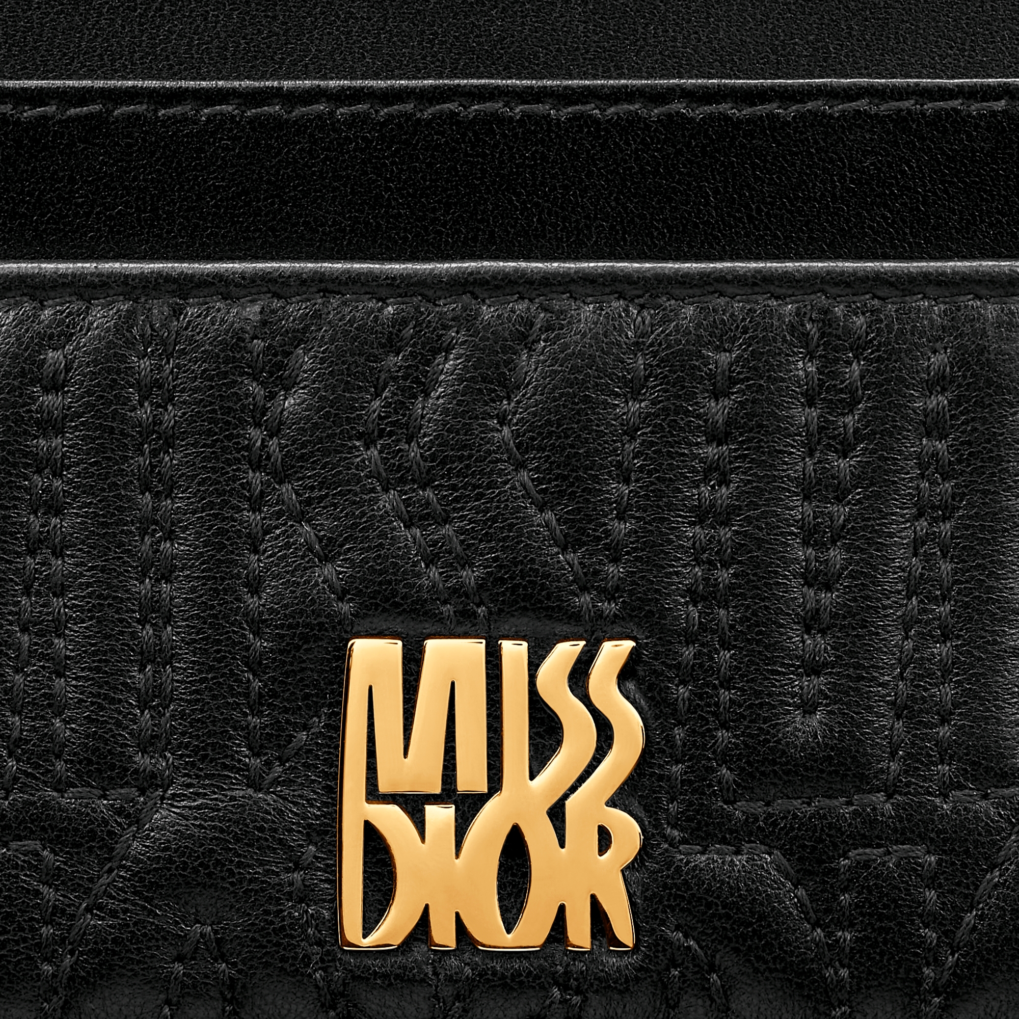 Porte-cartes Freesia Miss Dior Cuir d'agneau matelassé du motif Miss ...