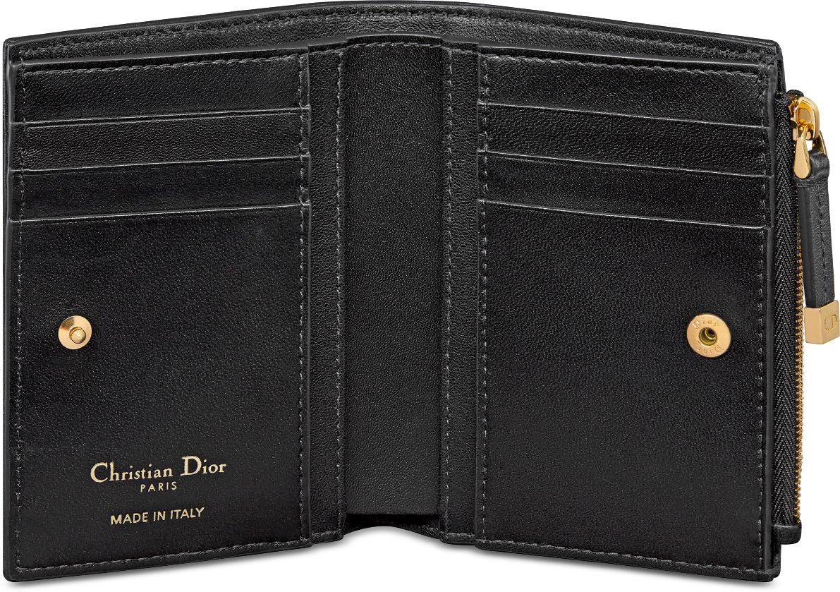 Portefeuille Dahlia Miss Dior Cuir d'agneau matelassé du motif Miss ...