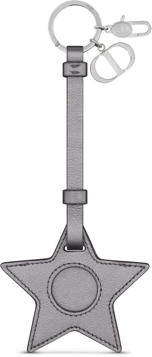 Star Key Ring and Case for AirTag Metallic Silver-Tone Laminated ...