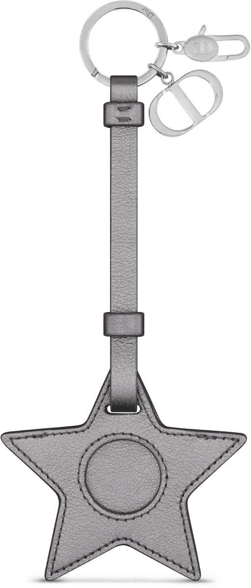 Star Key Ring and Case for AirTag Metallic Silver-Tone Laminated ...