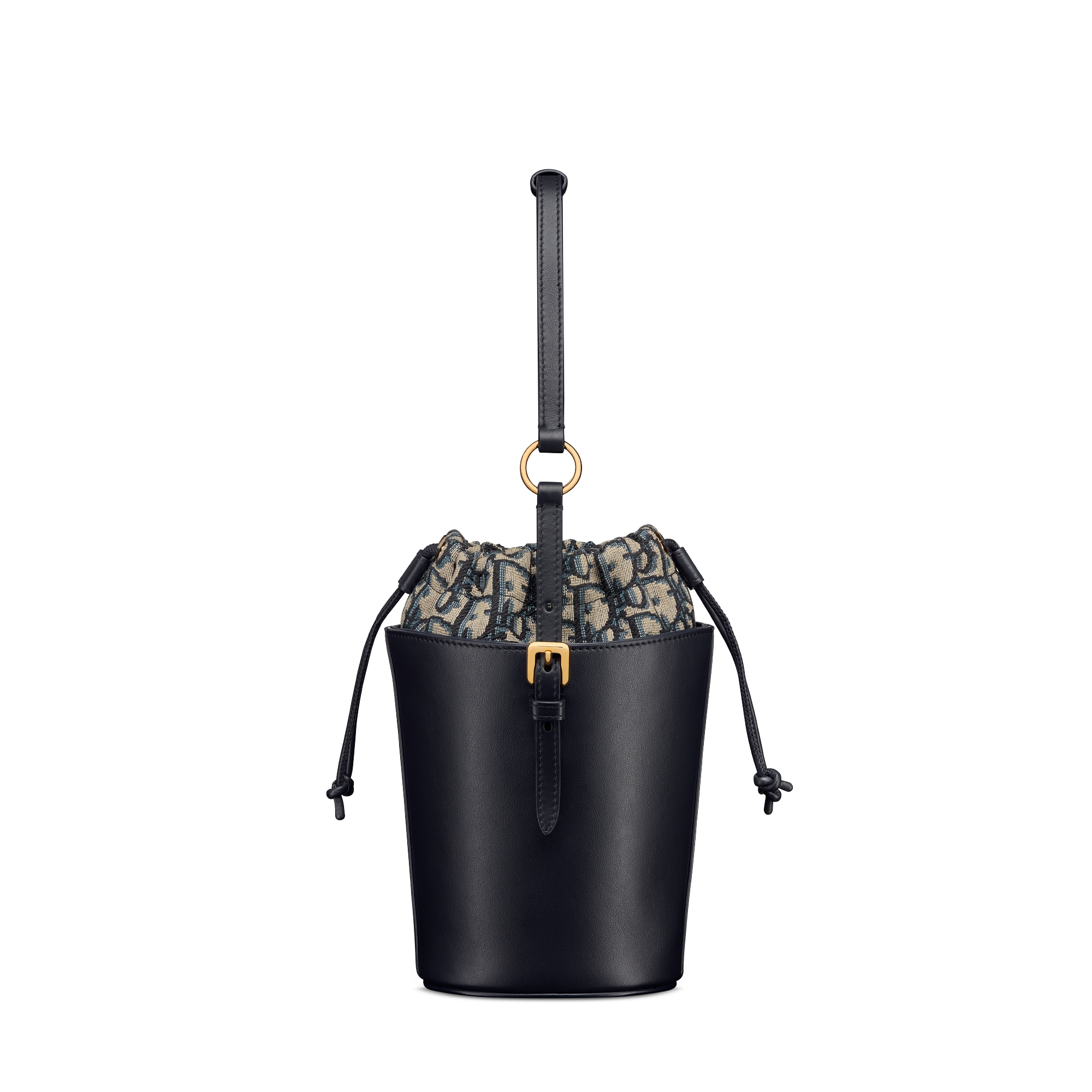Minibolsa bucket 30 Montaigne Couro de vitelo liso e jacquard Dior ...
