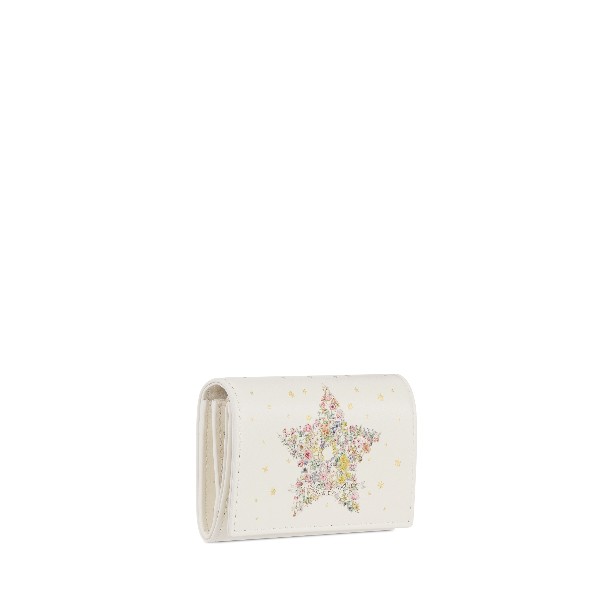 Dior Lucky Glycine Dior Print Wallet Latte Supple Calfskin with ...