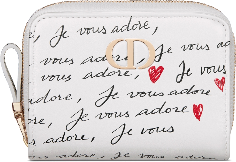 DIOR | 【日本限定】Dioramour Dior Caro Scarlet ウォレット Je Vous Adore カーフスキン