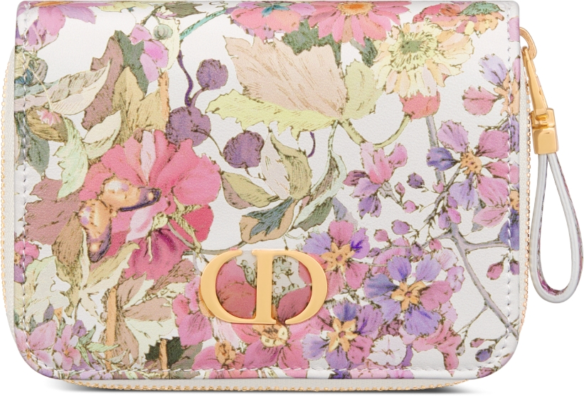 Dior Caro Scarlet Wallet White Multicolor Dior 4 Saisons Été Printed ...