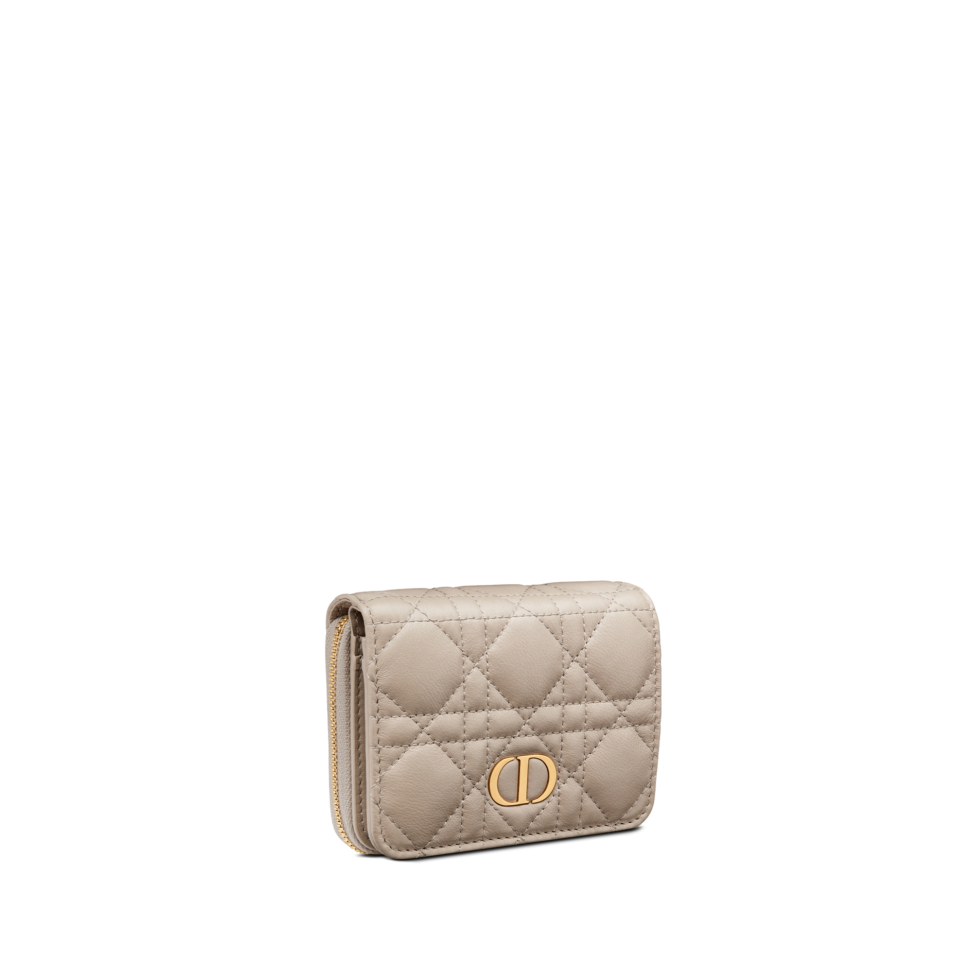 Cartera Dior Caro Scarlet Piel de becerro Cannage flexible color arena ...