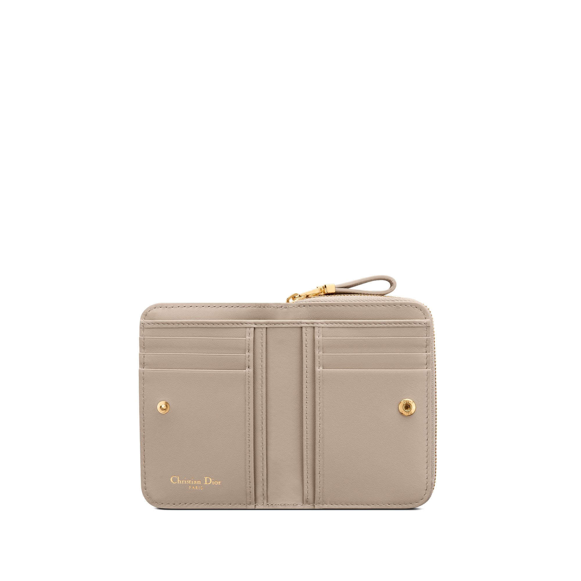 Dior Caro Scarlet Wallet Sand-Colored Supple Cannage Calfskin | DIOR