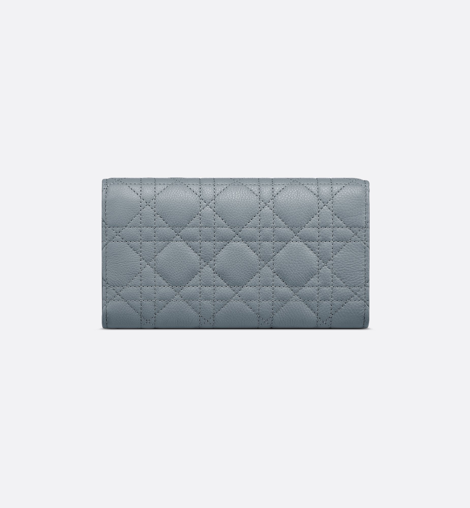 Dior Caro Orchid Long Wallet Cloud Blue Supple Cannage Dior Caro Orchid Long Wallet Cloud Blue Supple Cannage