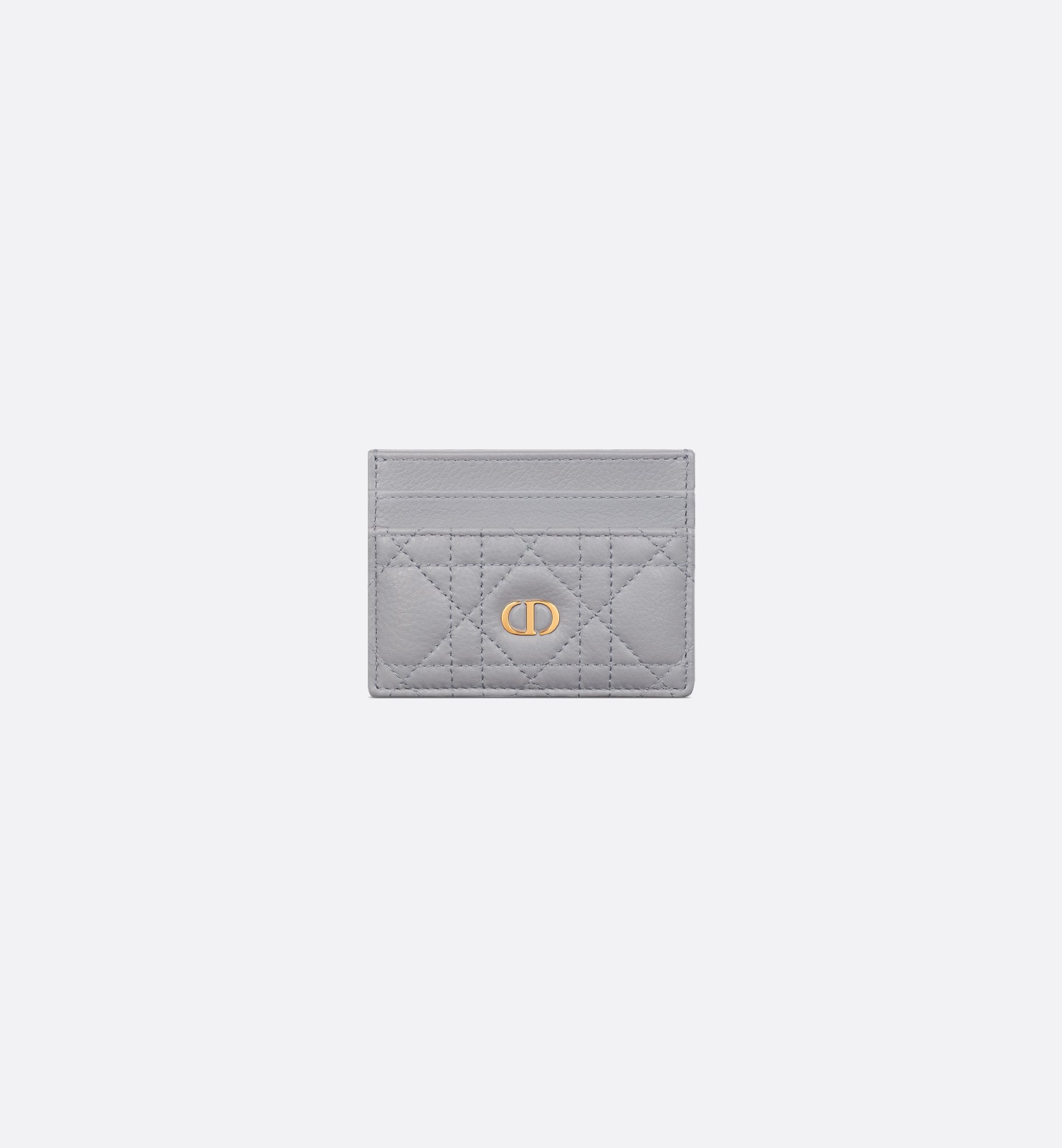 Dior Caro Freesia Card Holder Cloud Blue Supple Cannage Dior Caro Freesia Card Holder Cloud Blue Supple Cannage