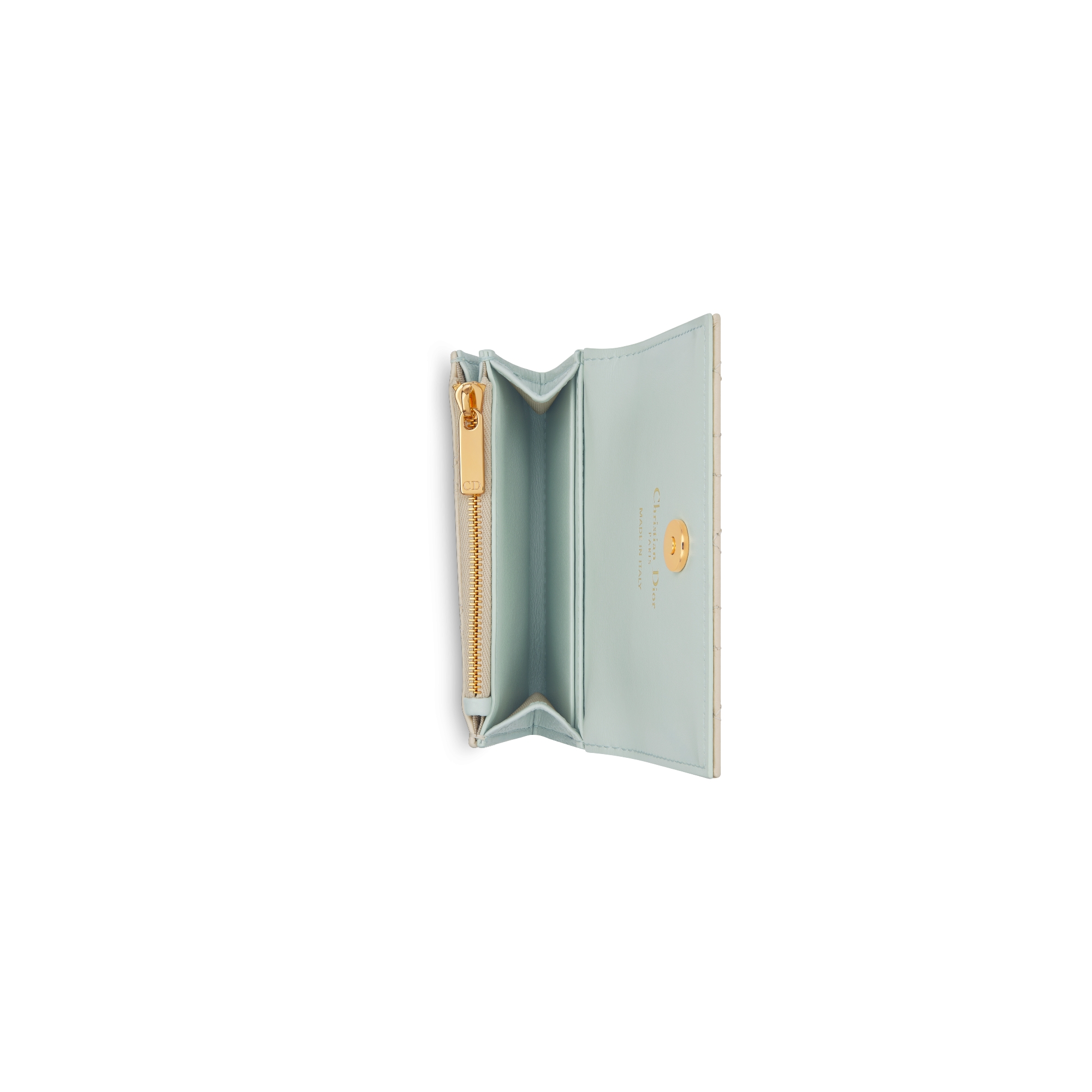 Dior Caro Glycine Wallet Two-Tone Ivory and Lily of the Valley Green ...