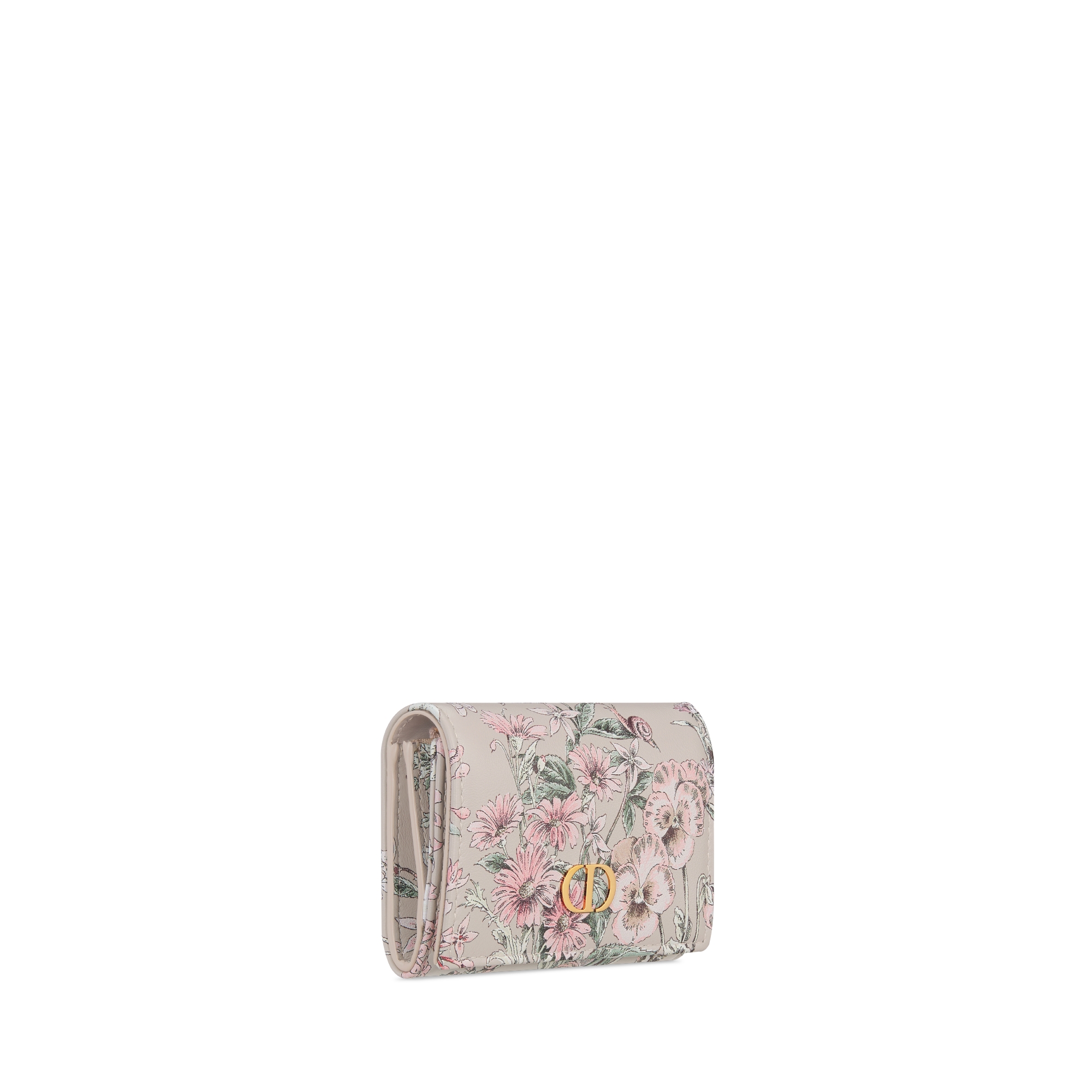 Dior Lucky Dior Caro Glycine Wallet Pink Calfskin with Multicolor Dior ...