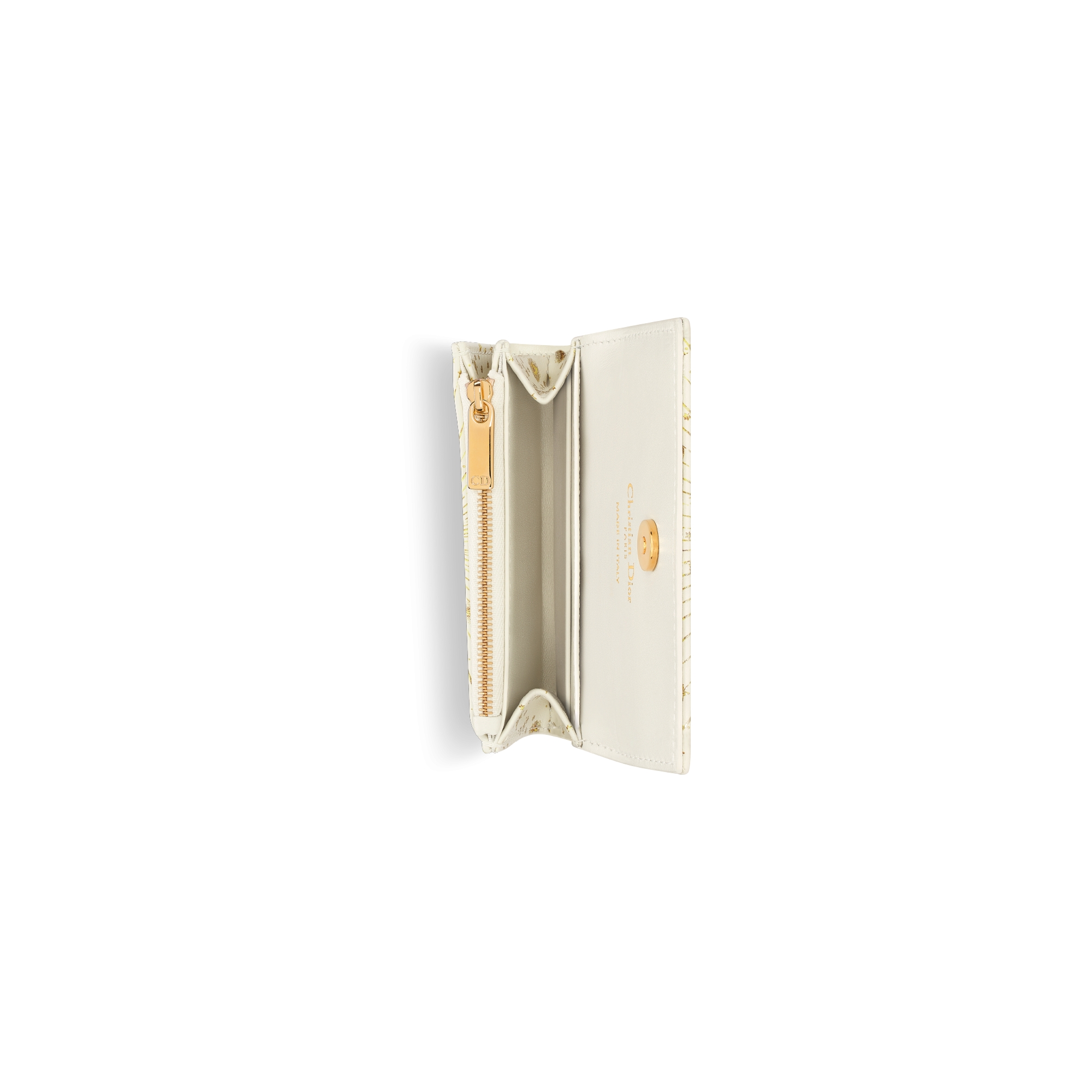 Dior Caro Glycine Wallet Latte Calfskin with Gold-Tone Dior Astral ...