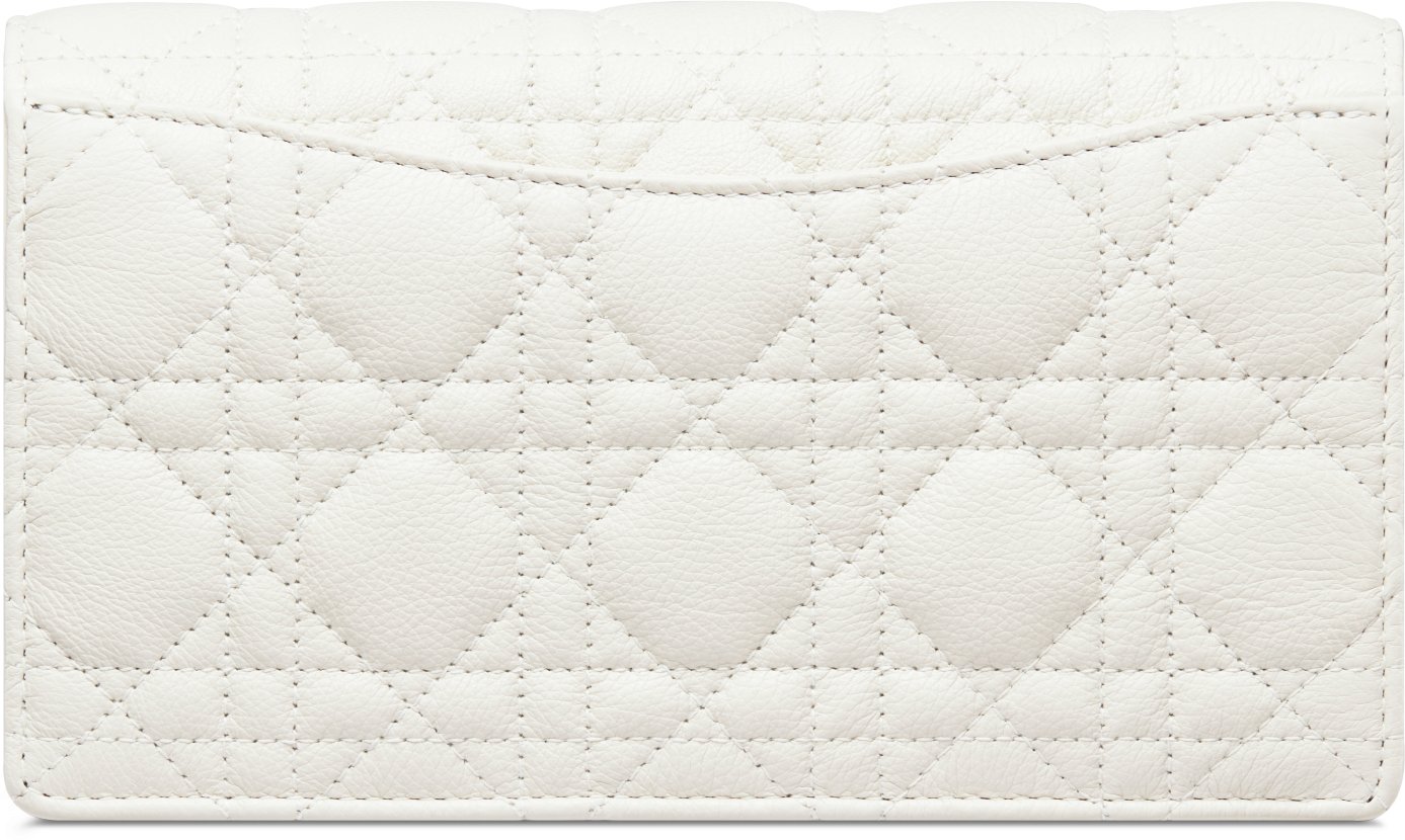 Dior Caro Pouch with Chain Latte Supple Cannage Calfskin | DIOR