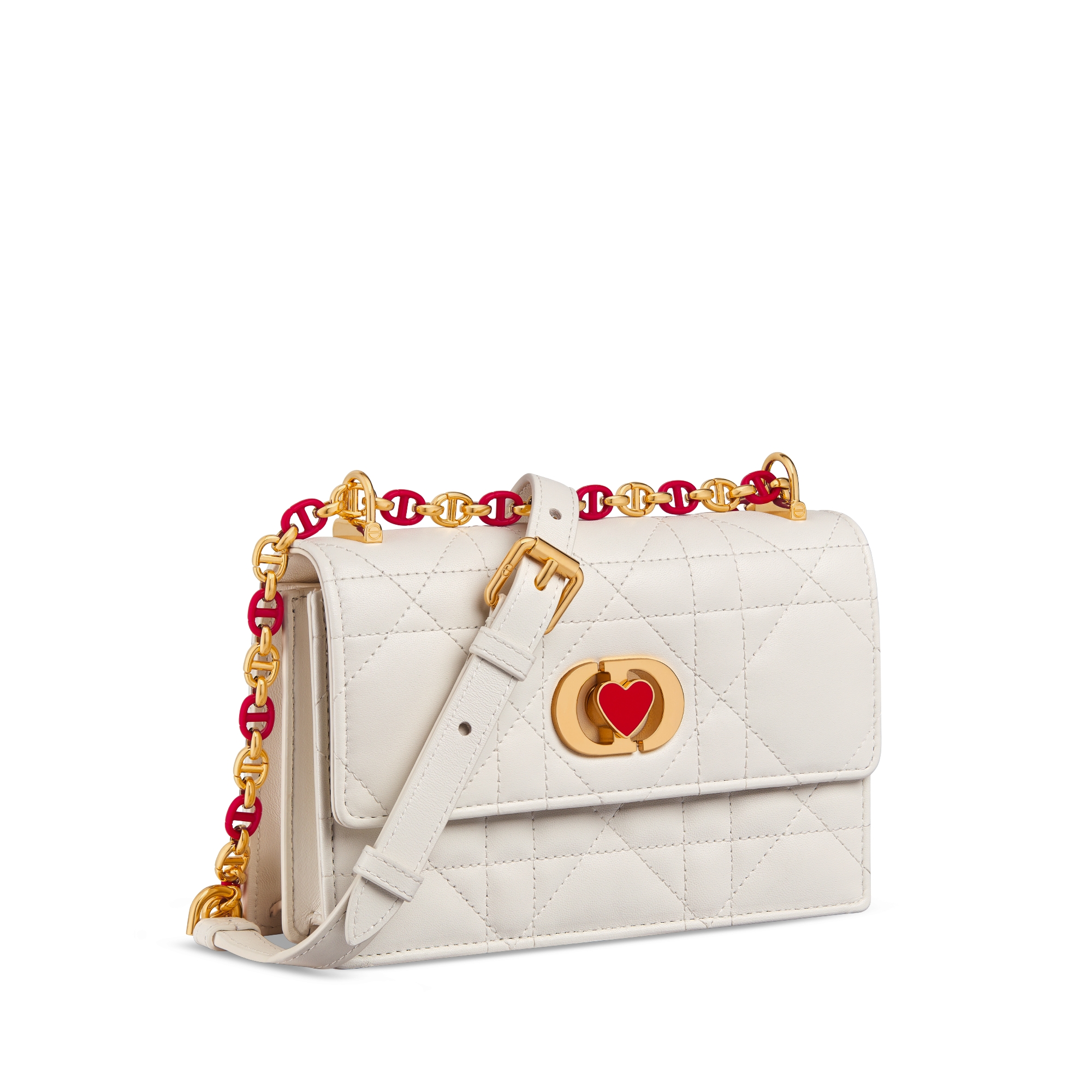 Dioramour Miss Caro Mini Bag Latte Macrocannage Lambskin | DIOR
