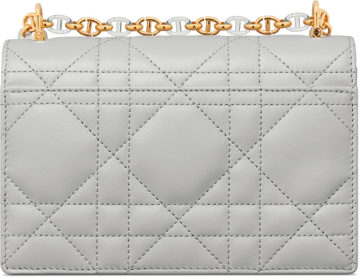 Miss Caro Mini Bag Cloud Gray Macrocannage Lambskin | DIOR