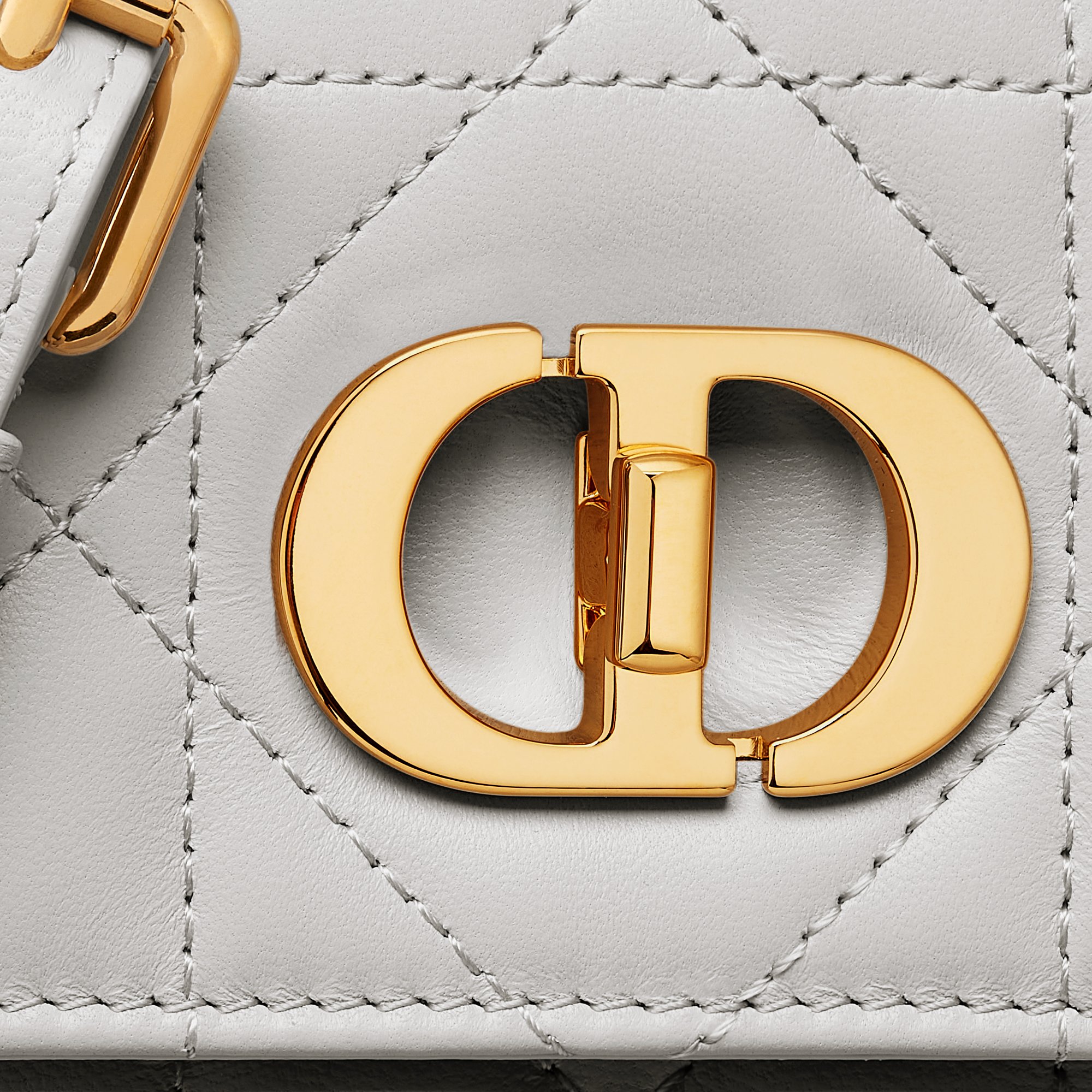 Miss Caro Mini Bag Cloud Gray Macrocannage Lambskin | DIOR