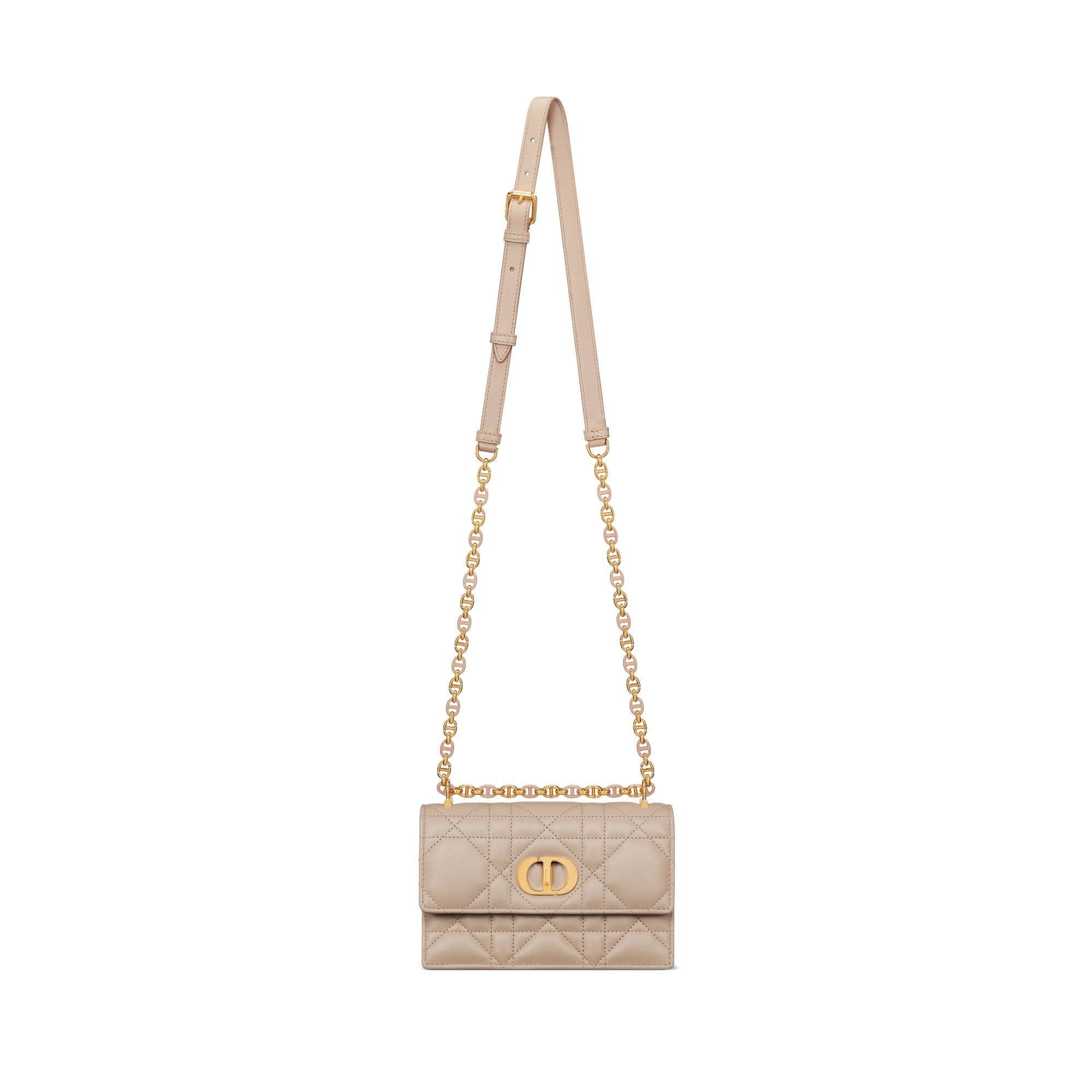 Miss Caro Mini Bag Desert Taupe Macrocannage Lambskin | DIOR