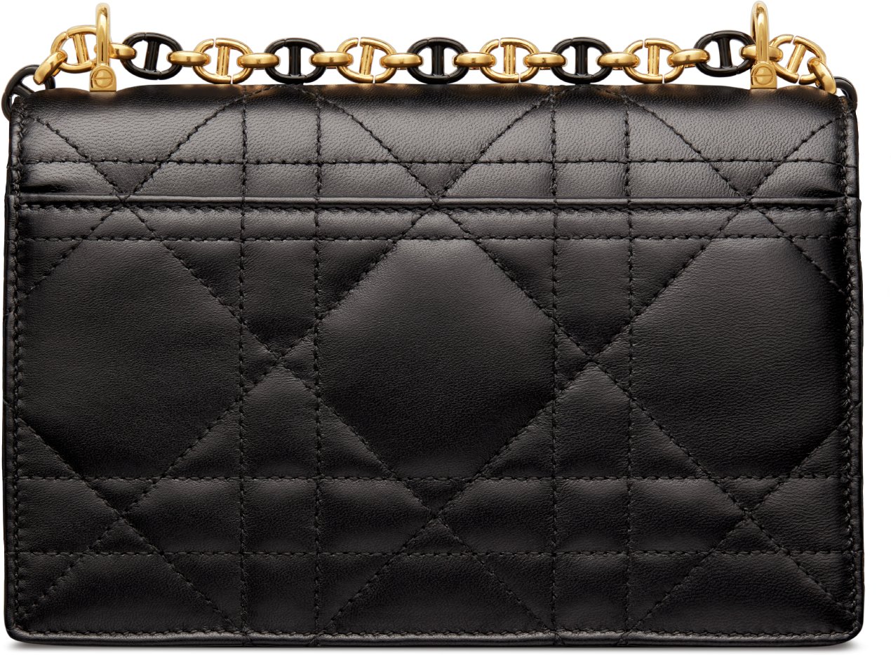Mini sac Miss Caro Cuir d'agneau Macrocannage noir | DIOR