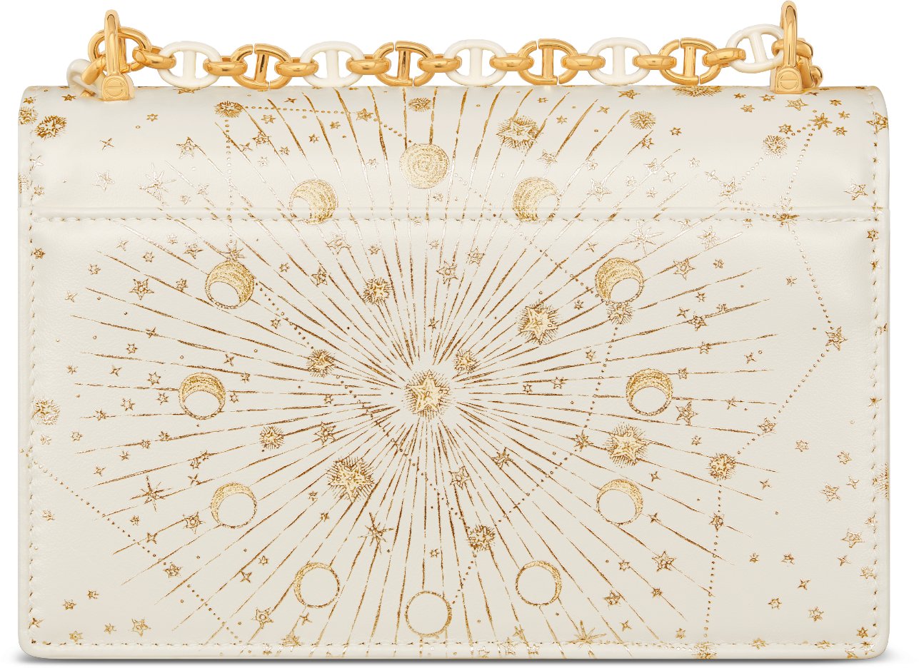 Miss Caro Mini Bag Latte Calfskin with Gold-Tone Dior Astral Print | DIOR