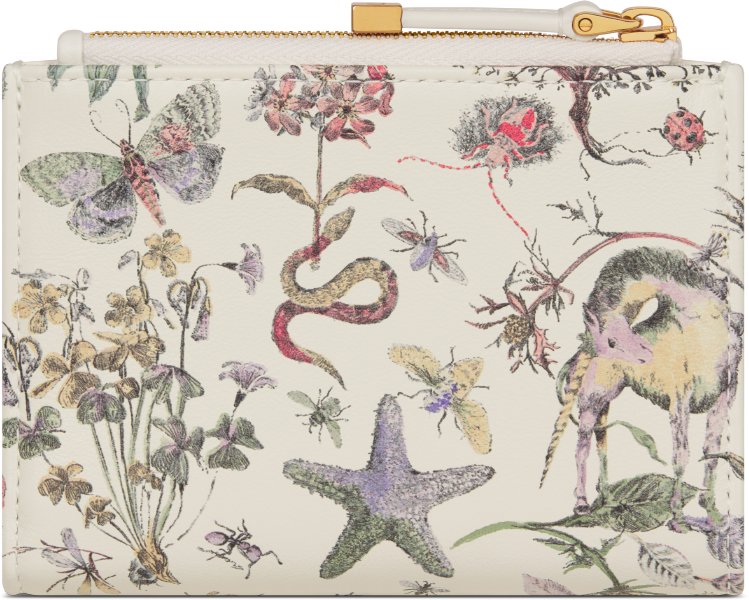 Dior Caro Dahlia Wallet Latte Calfskin Printed with Multicolor Dior ...