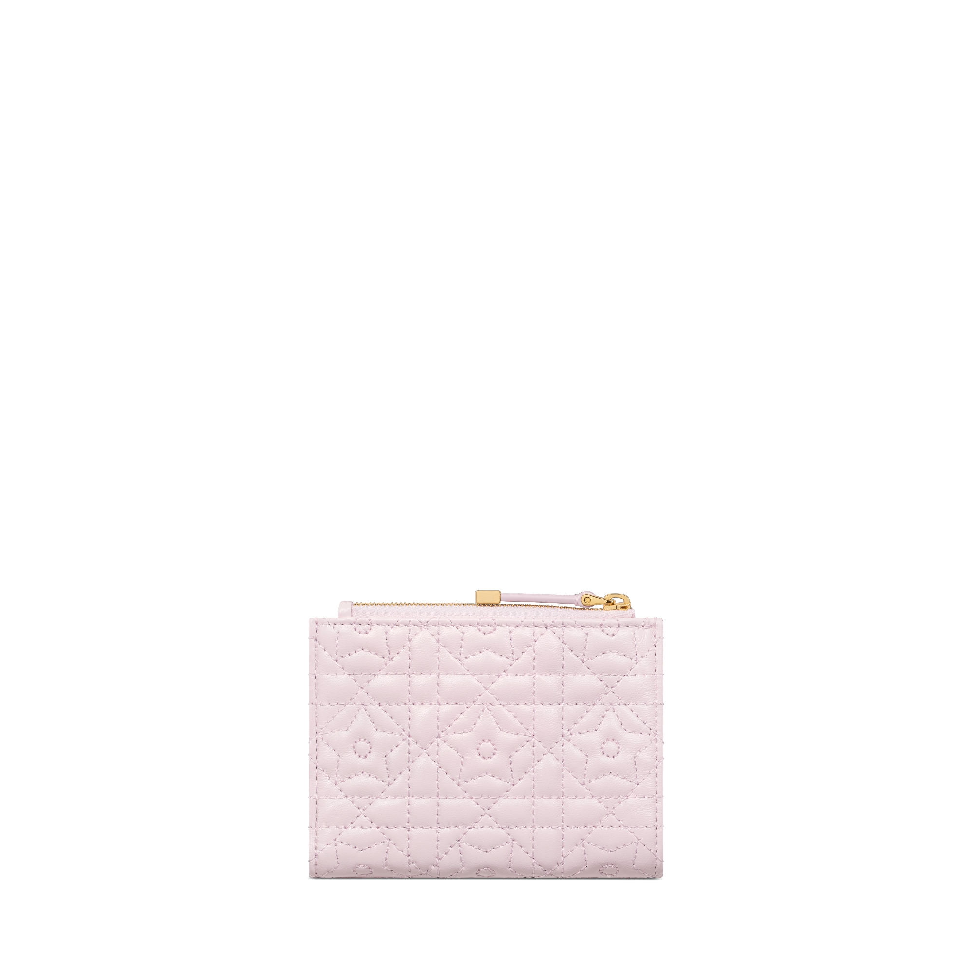Dior Caro Dahlia Wallet Pale Pink Cannage Lambskin with Star Motif | DIOR