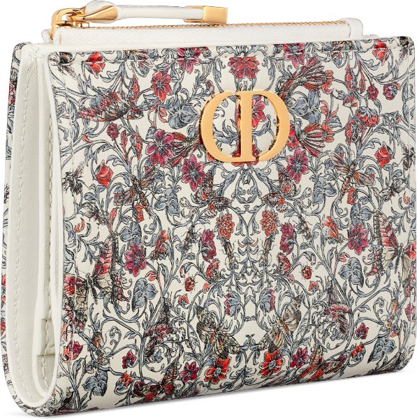 Dioramour Dior Caro Dahlia Portemonnaie Kalbsleder in Latte mit ...