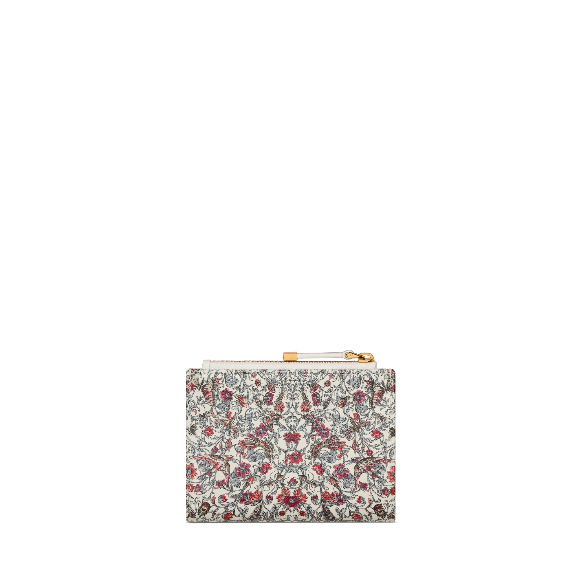 Dioramour Dior Caro Dahlia Wallet Latte Calfskin with Multicolor Cœur ...