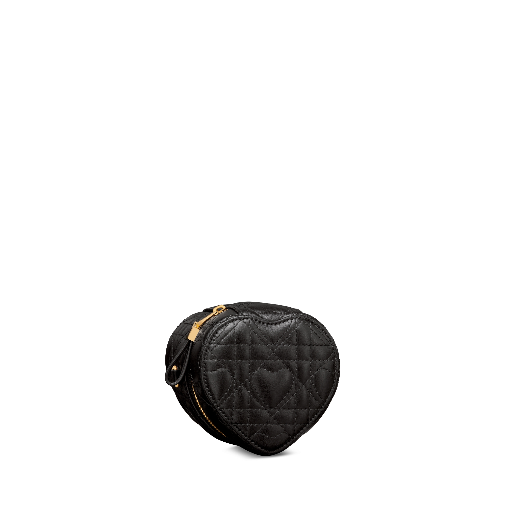 Dioramour Dior Caro Heart Micro Vanity Black Cannage Lambskin with ...