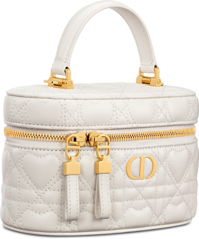 Beauty case mini Dior Caro Dioramour Pelle di agnello Cannage color ...