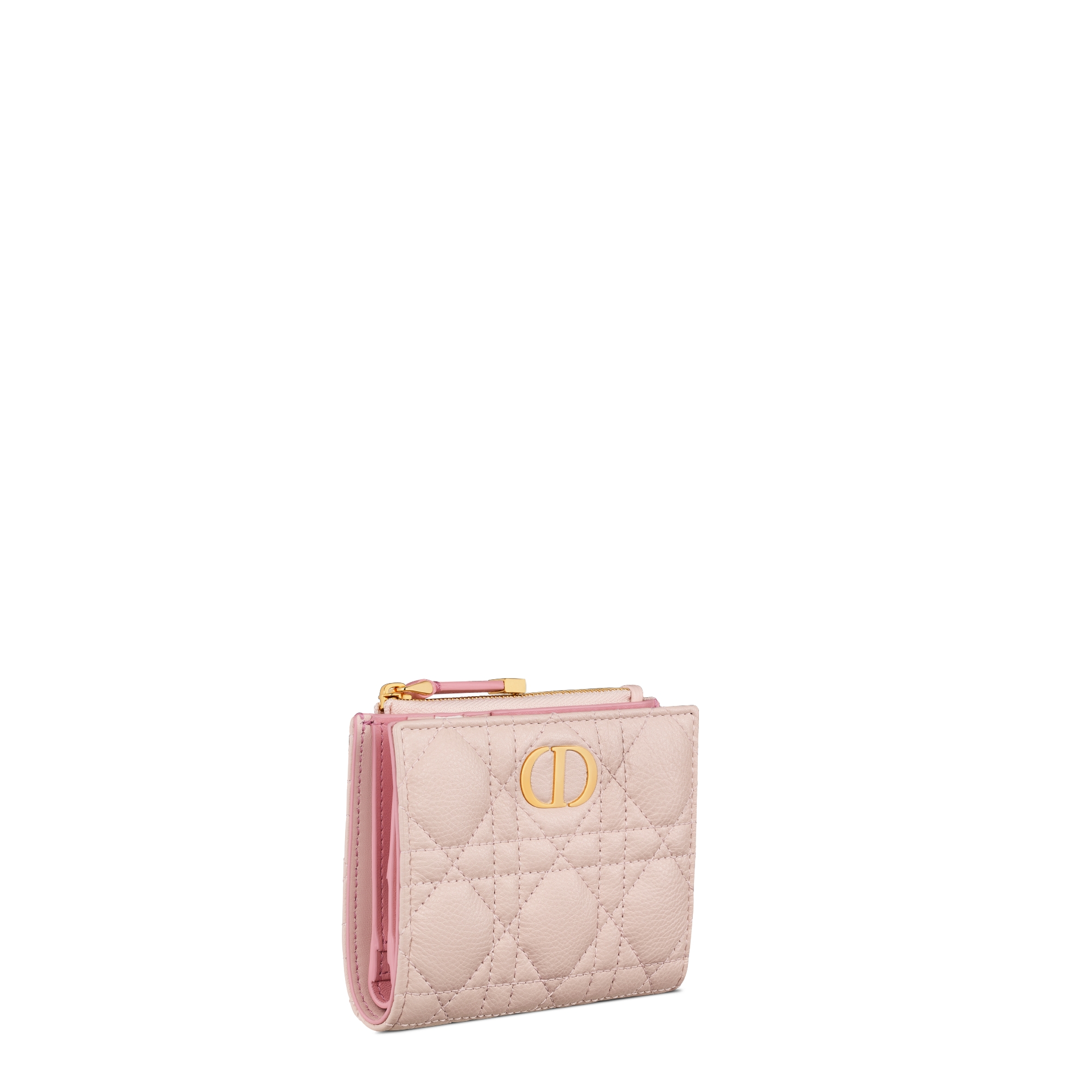 Dior Caro Dahlia Wallet Three-Tone Powder Pink, Melocoton Pink and ...