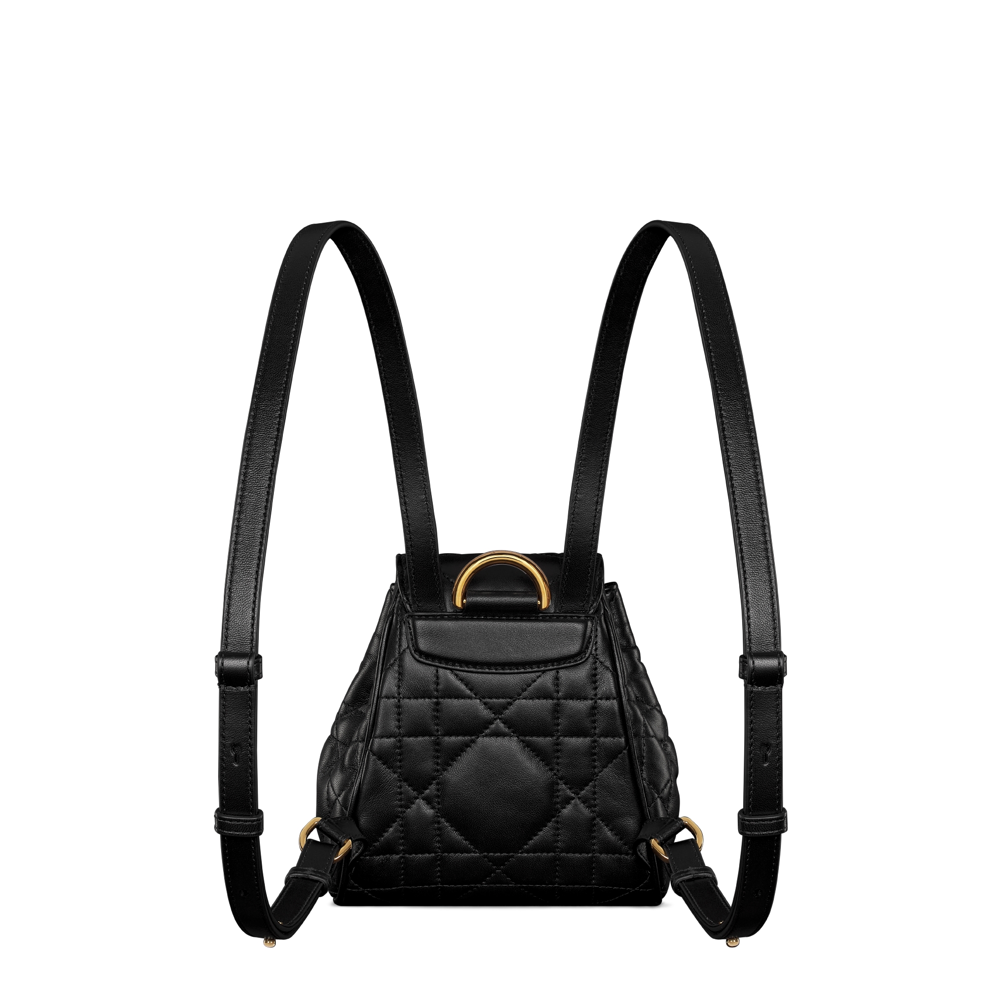 Dior Caro Nano Backpack Black Macrocannage Lambskin | DIOR