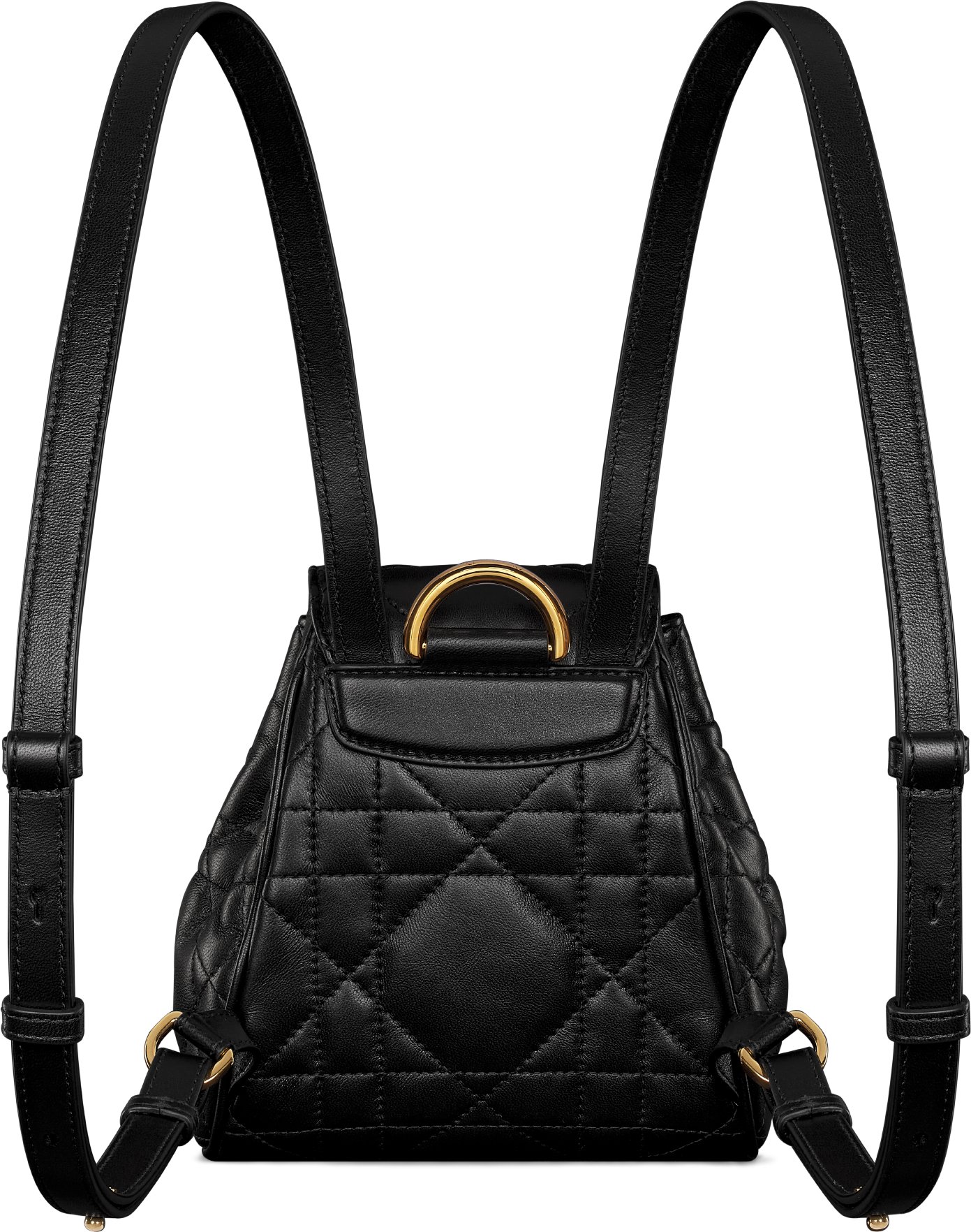 Dior Caro Nano Backpack Black Macrocannage Lambskin | DIOR