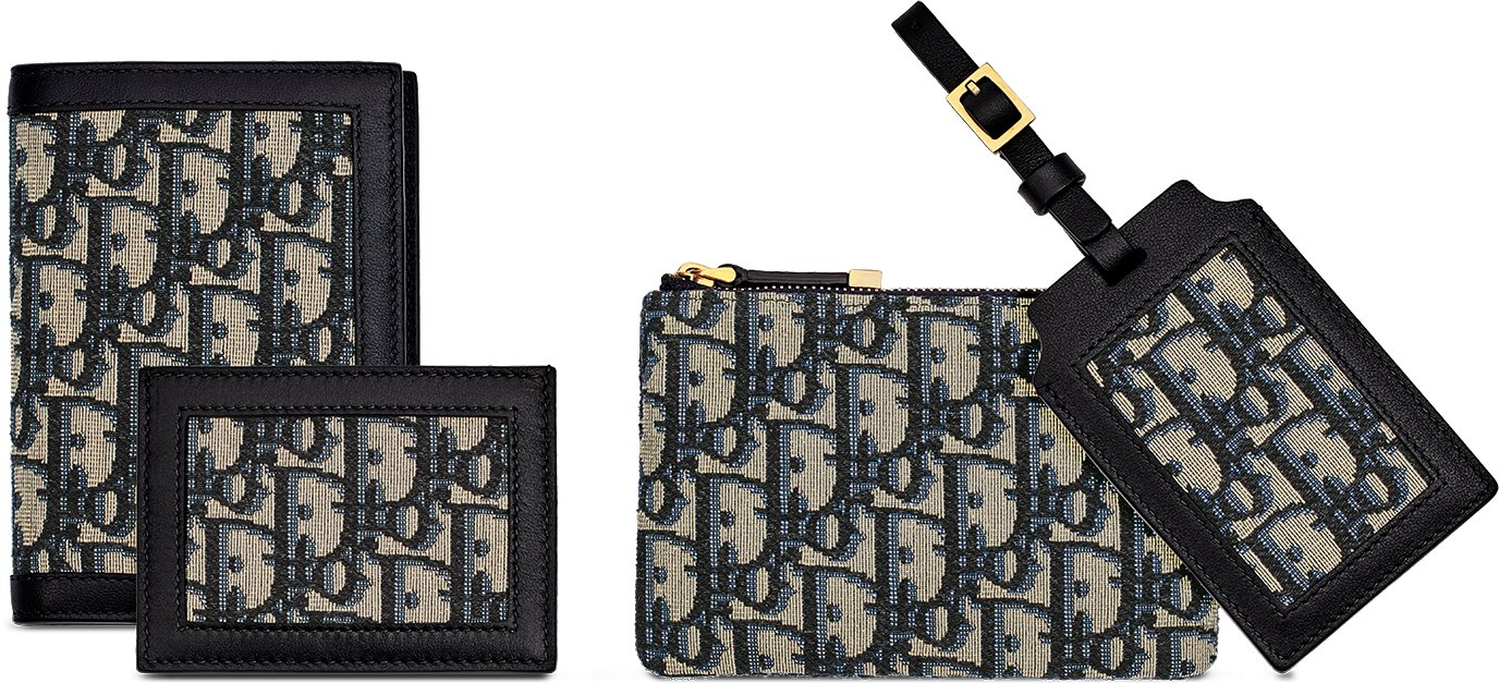 Kit de voyage DiorTravel Toile jacquard Dior Oblique bleu | DIOR