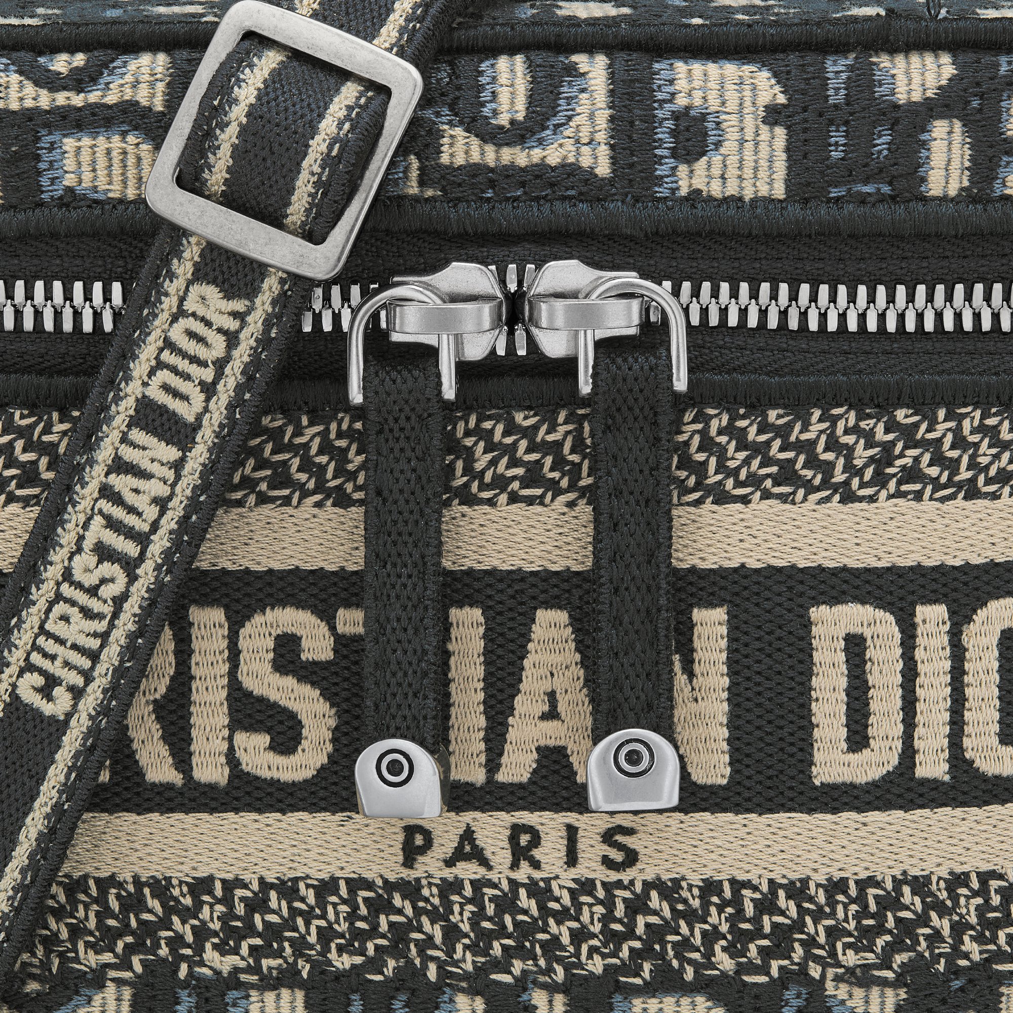 Small DiorTravel Vanity Case with Shoulder Strap Blue Dior Oblique ...