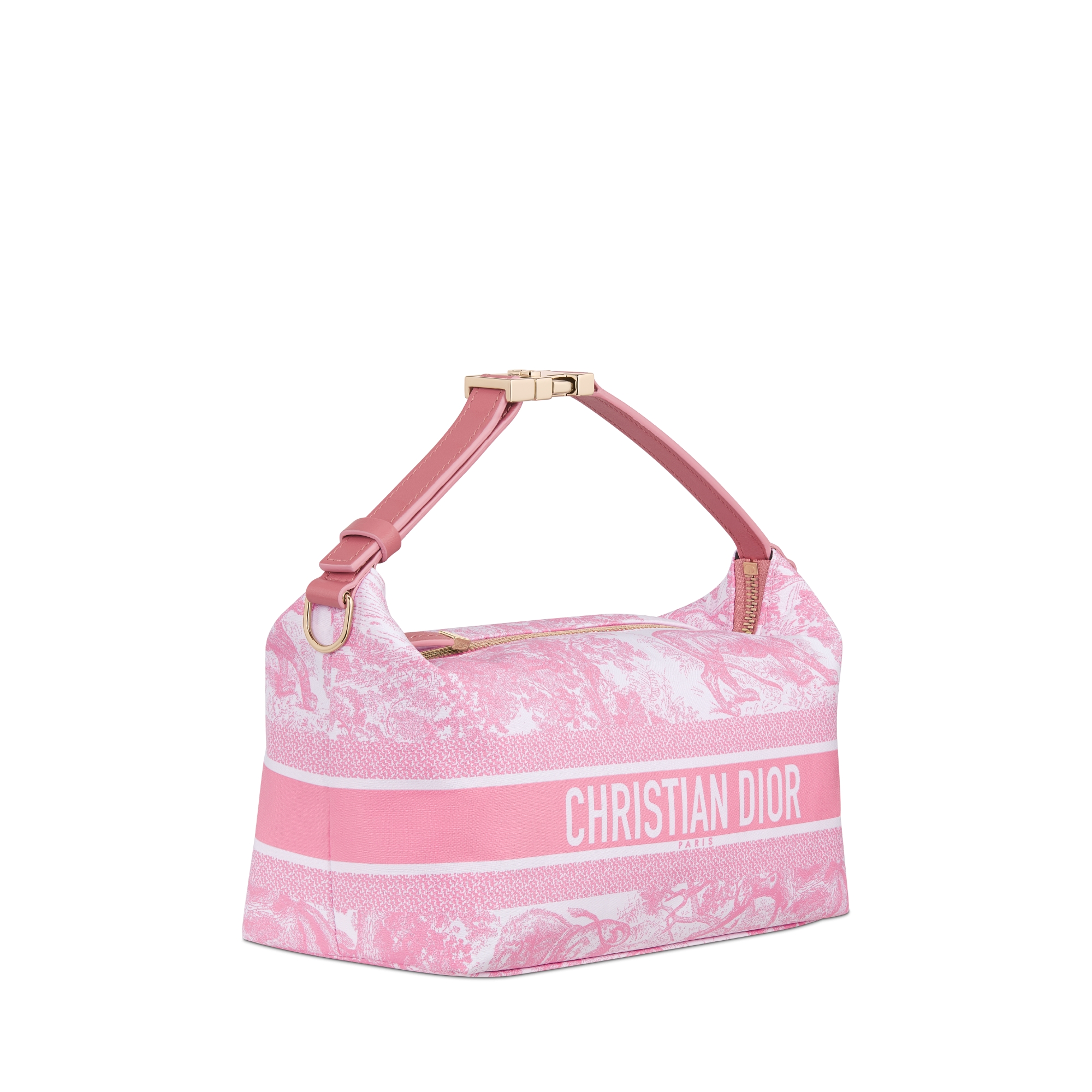 Dioriviera Medium DiorTravel Nomad Pouch White and Yarrow Pink Toile de ...